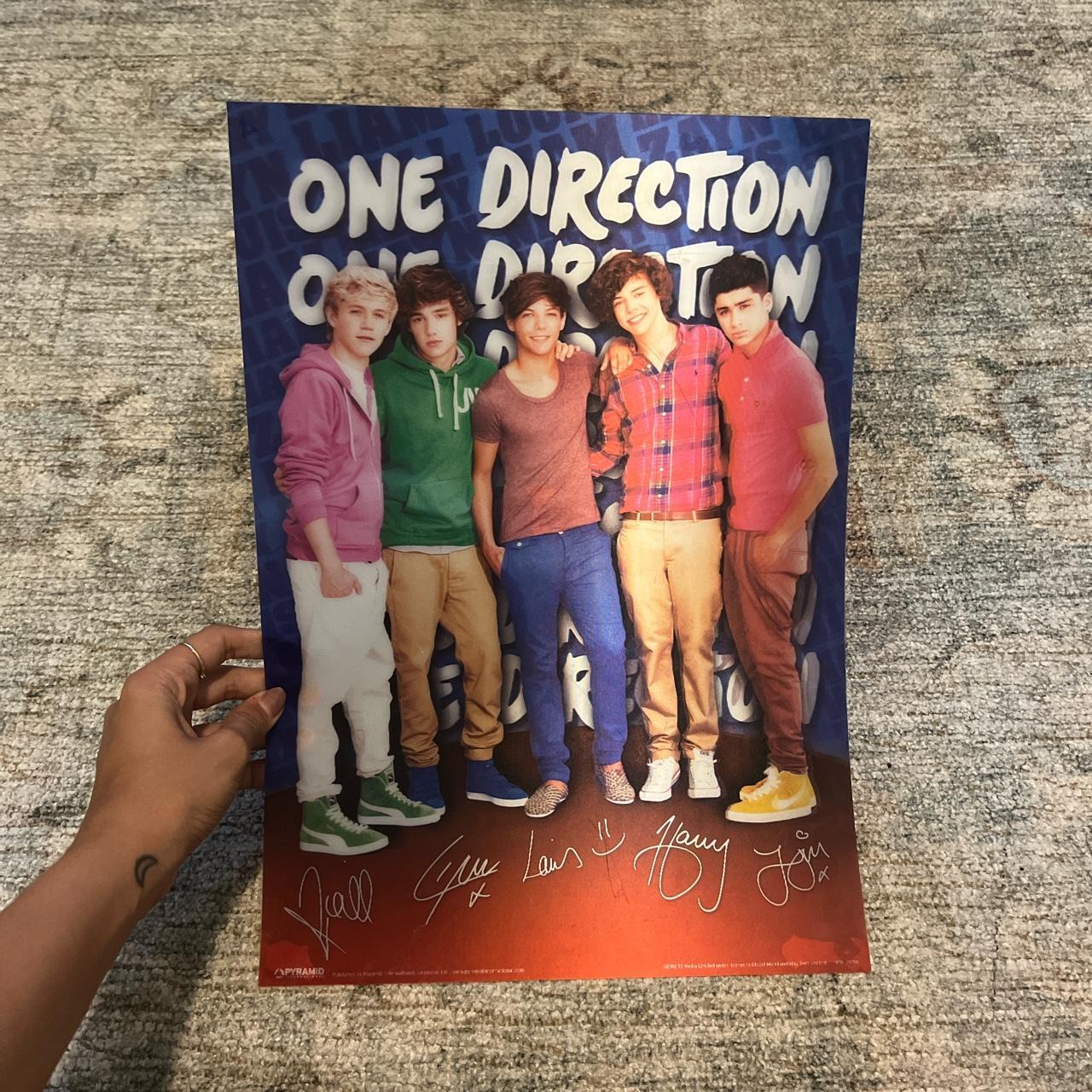 vintage one direction holographic poster - Depop
