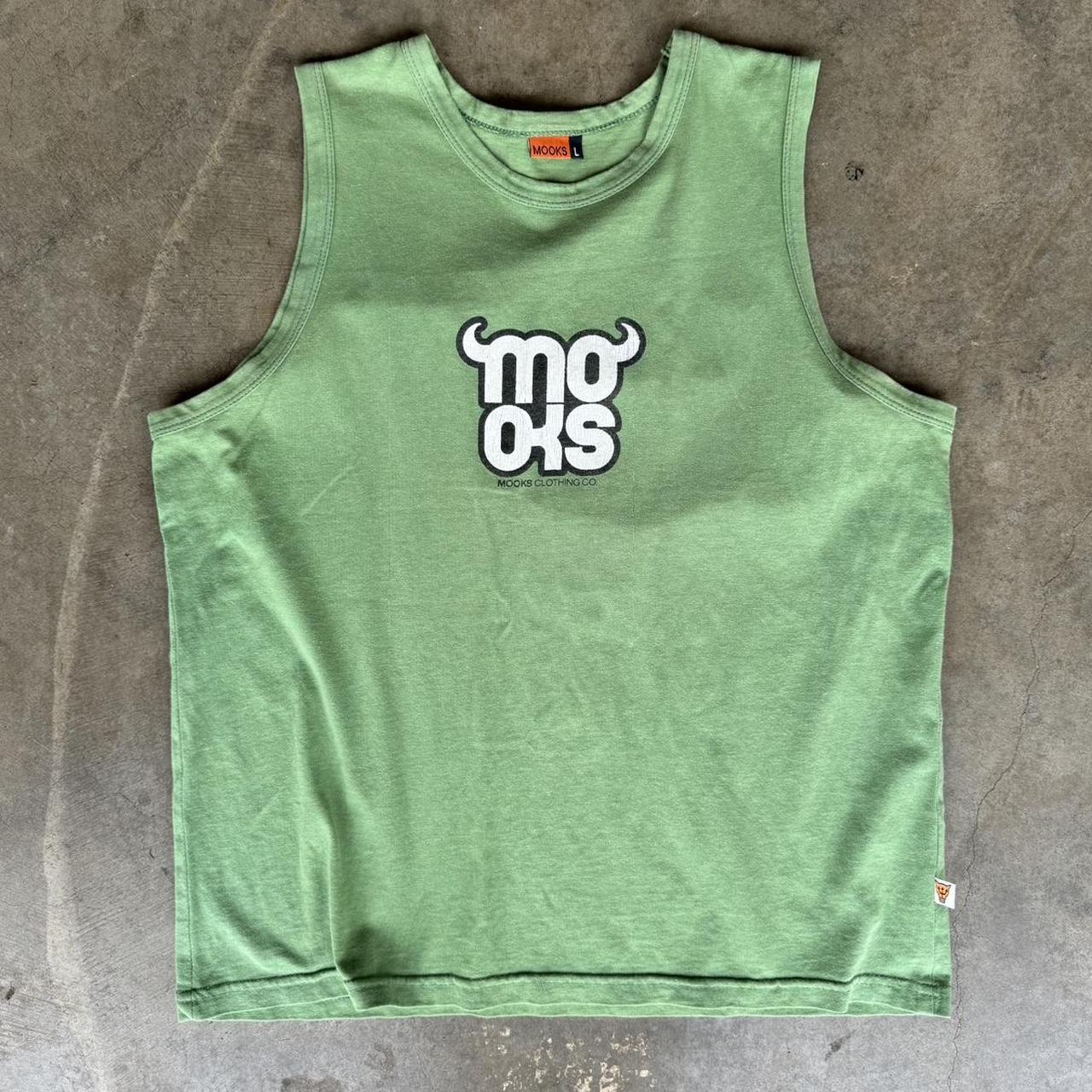 y2k mooks green tank size M/L awesome colour great... - Depop
