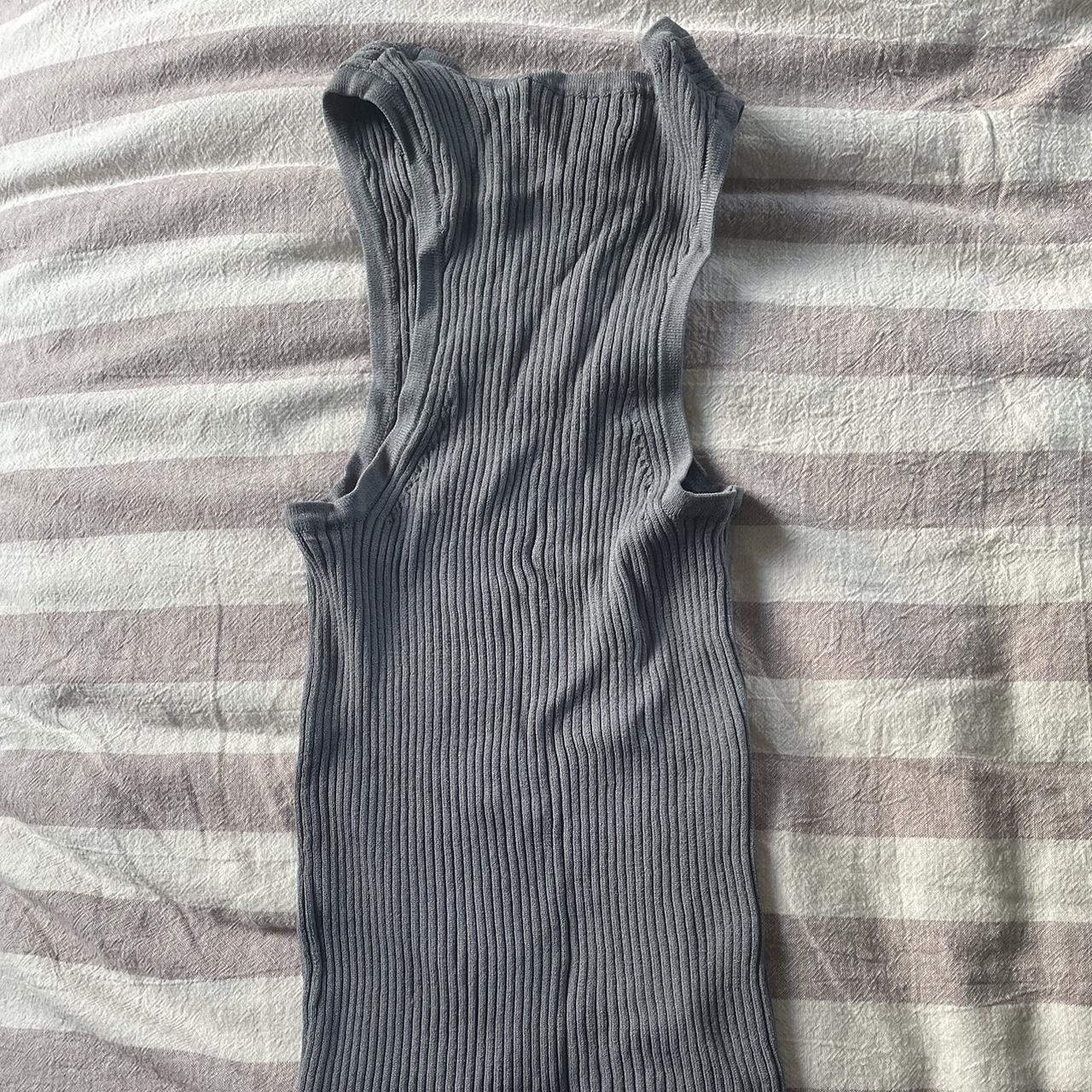 Henne- Grey racer tank Size XS - Depop
