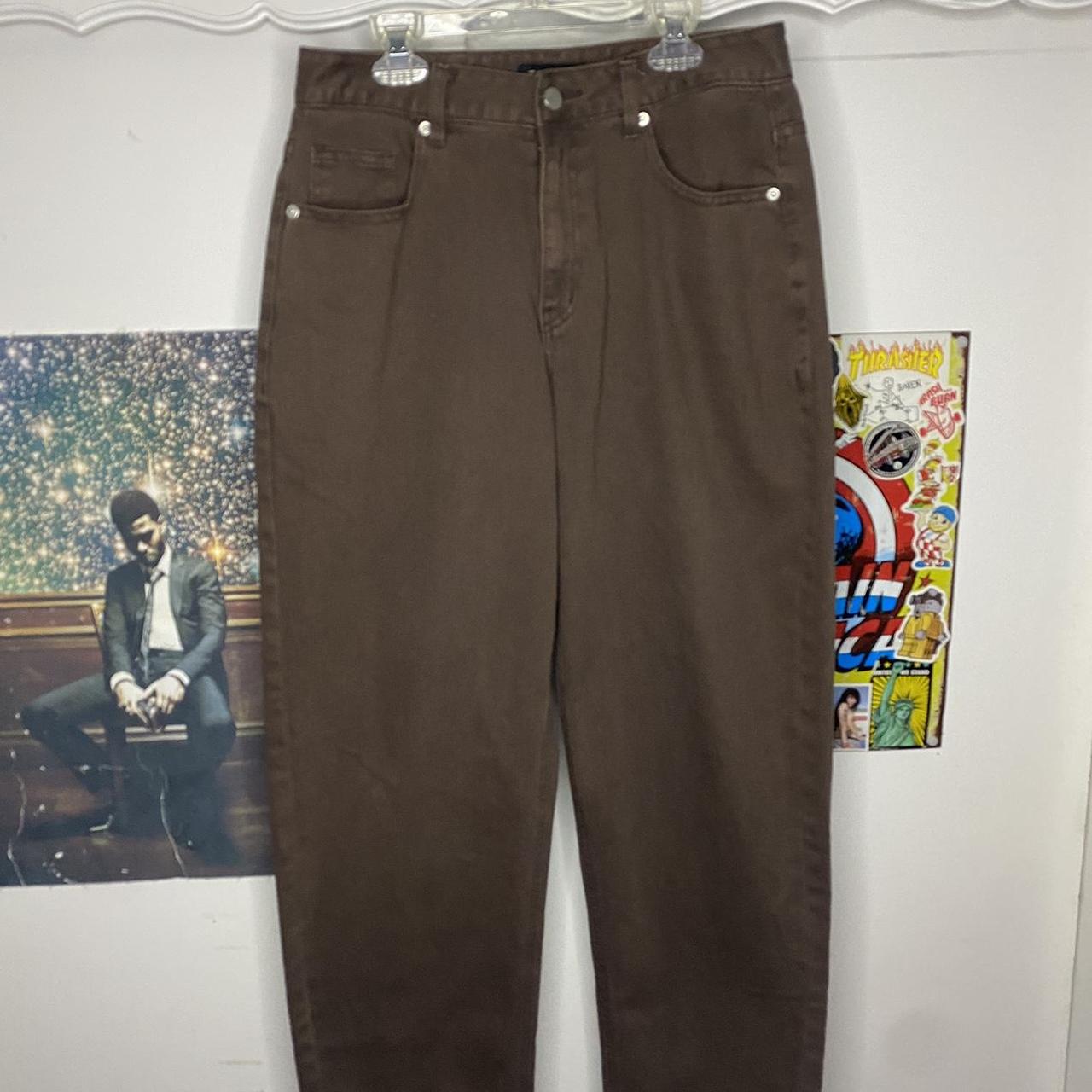 Toffee Garment dyed Denim Jeans in Brown Mens size... - Depop