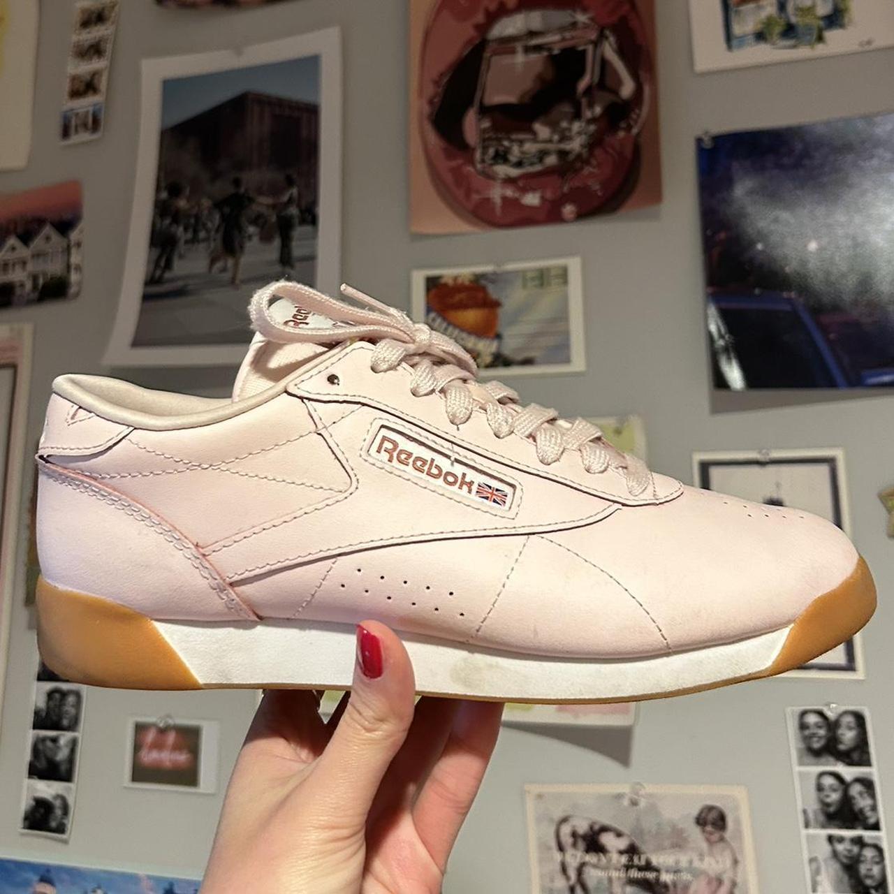 CUTE LIGHT PINK REEBOK SNEAKERS Size 8 1/2 Super... - Depop