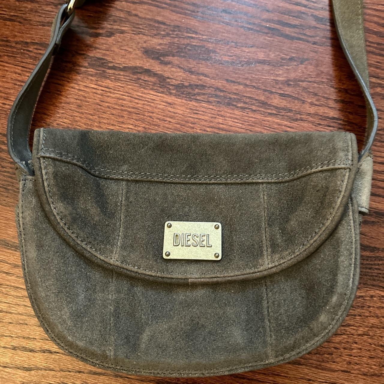 Diesel dark grey crossbody/shoulder bag. message... - Depop