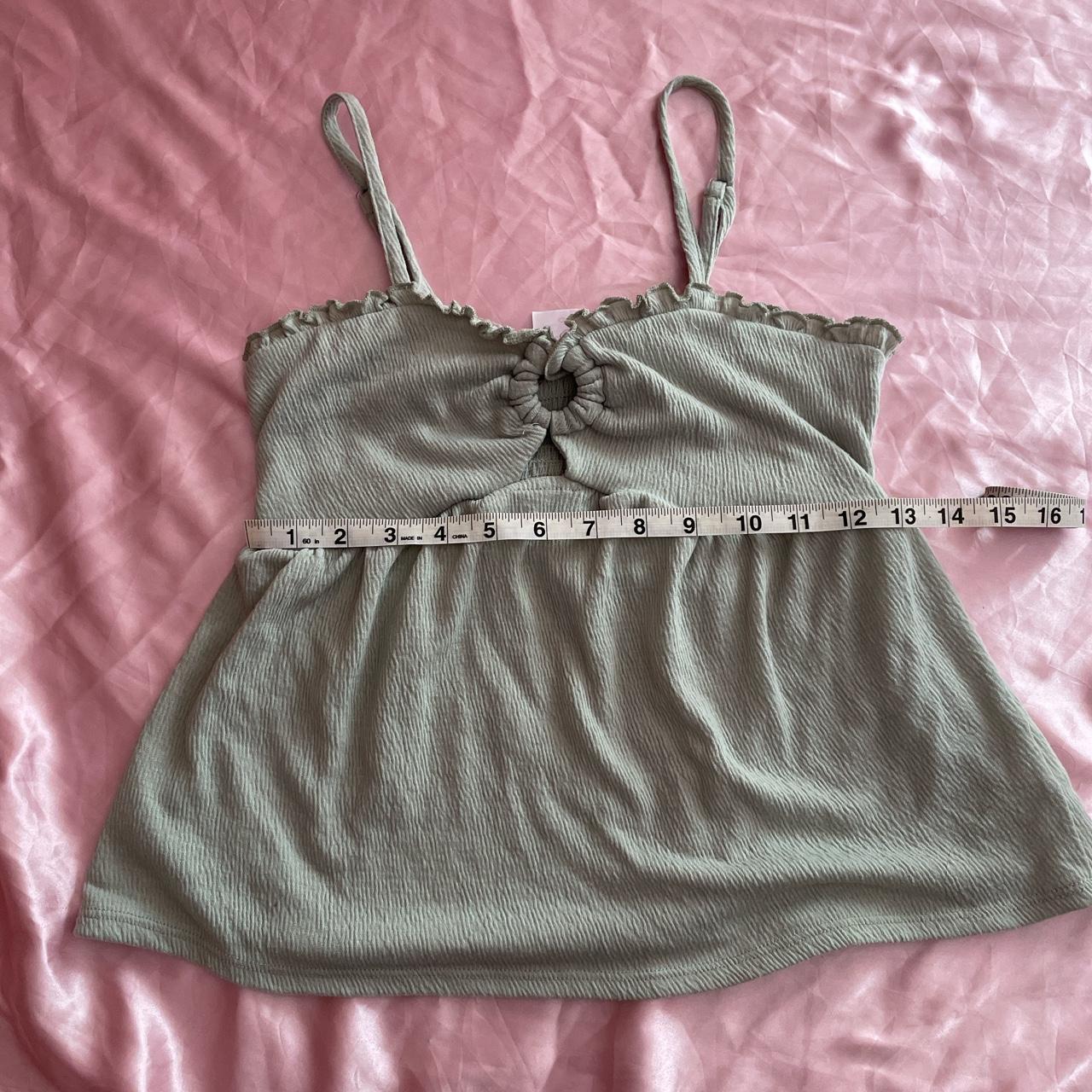 Pastel light green tank top Cute flowy tank top fits... - Depop