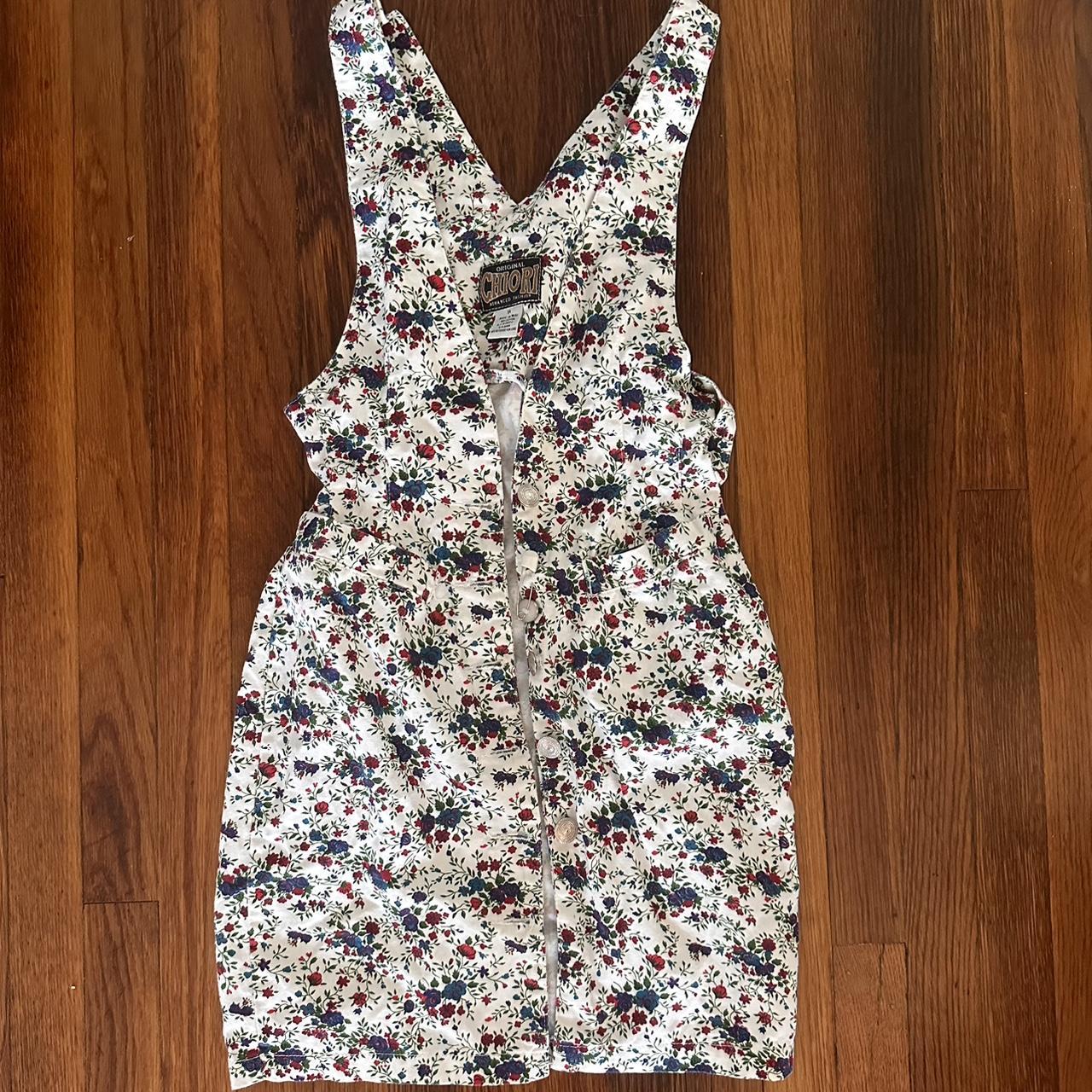 Button up denim dress, missing buttons but super... - Depop