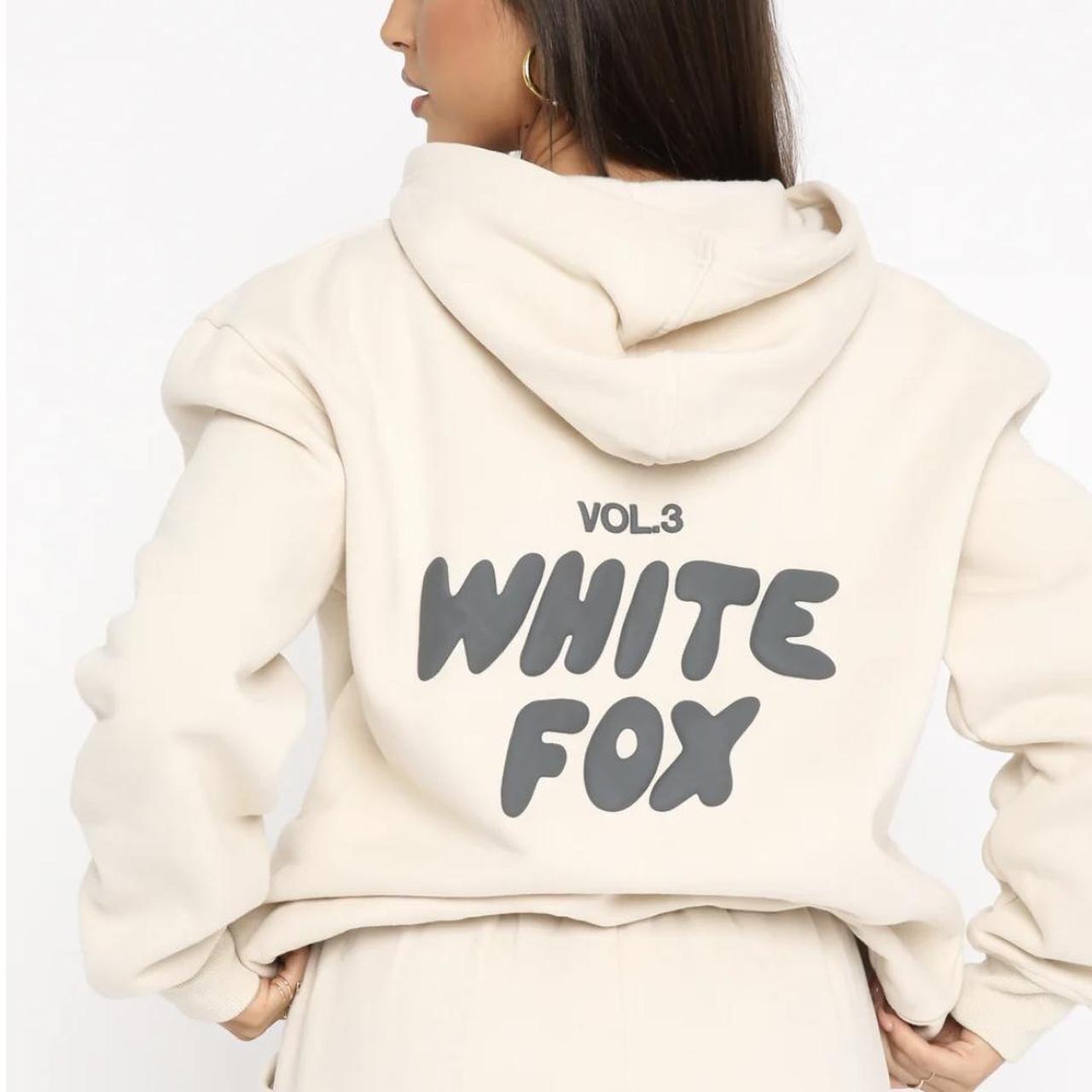 WHITE FOX OFFSTAGE HOODIE PEBBLE S/M (message before... - Depop