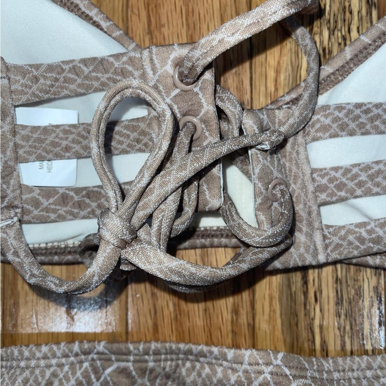 Brand new Hula Honey Snake Print Textured Bralette... - Depop