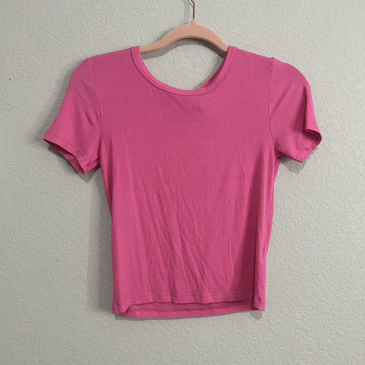 Small pink normal length cotton shirt #pink... - Depop