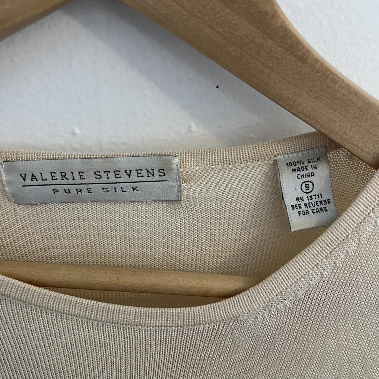 Valerie Stevens cream lightweight long sleeve top.... | Depop