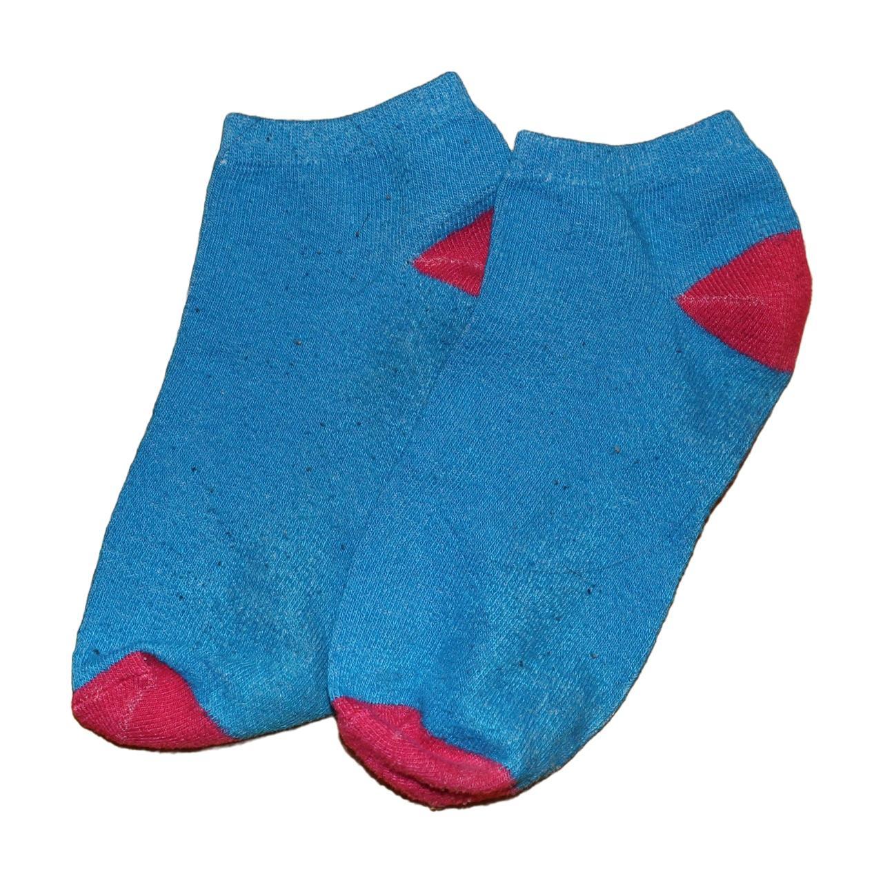 Blue and red color block socks #colorblock #kidcore - Depop