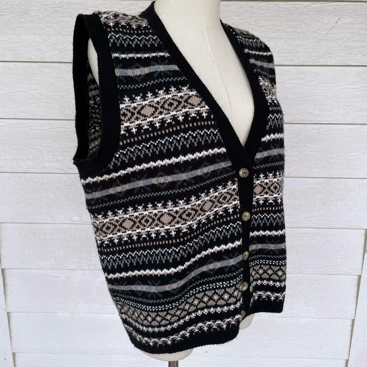 90’s Knit Sweater Vest. Carly Blake tag, made in USA... - Depop