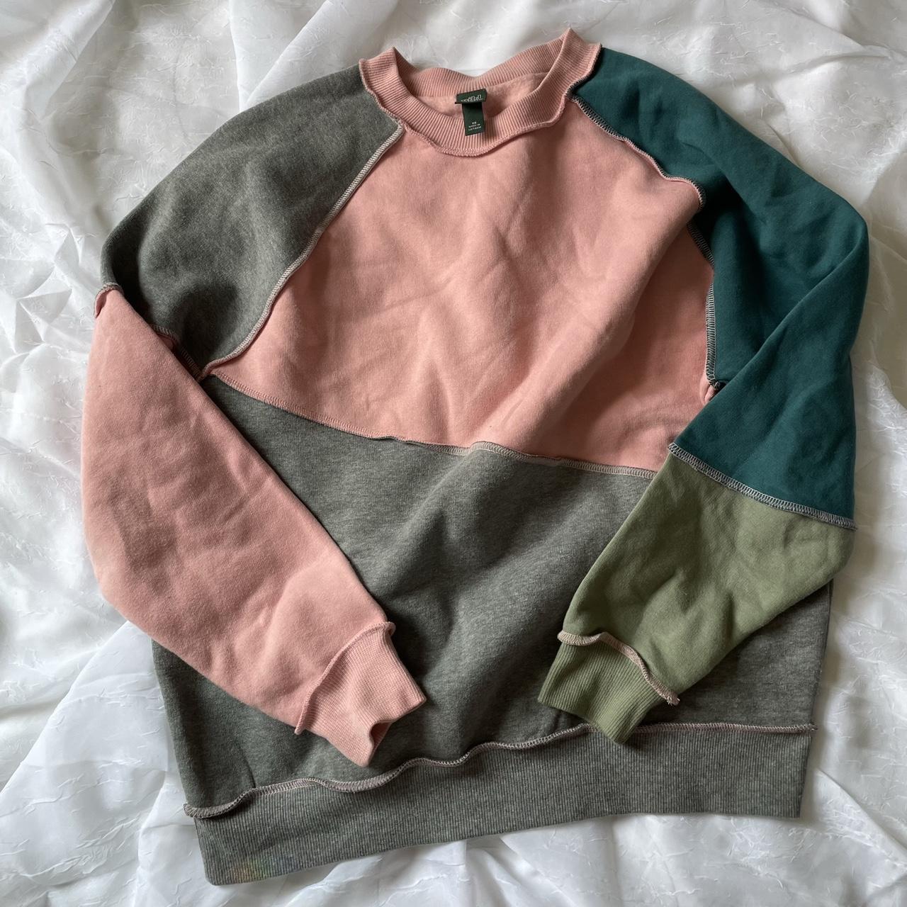patchwork sweatshirt! super cute and only worn... - Depop