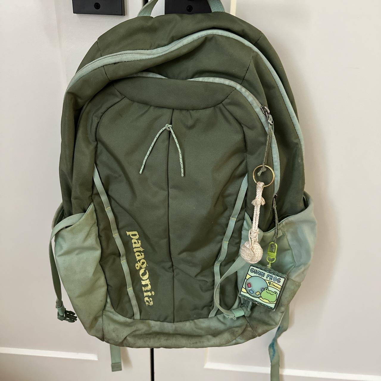 Used Patagonia green backpack! It’s worn but still... - Depop