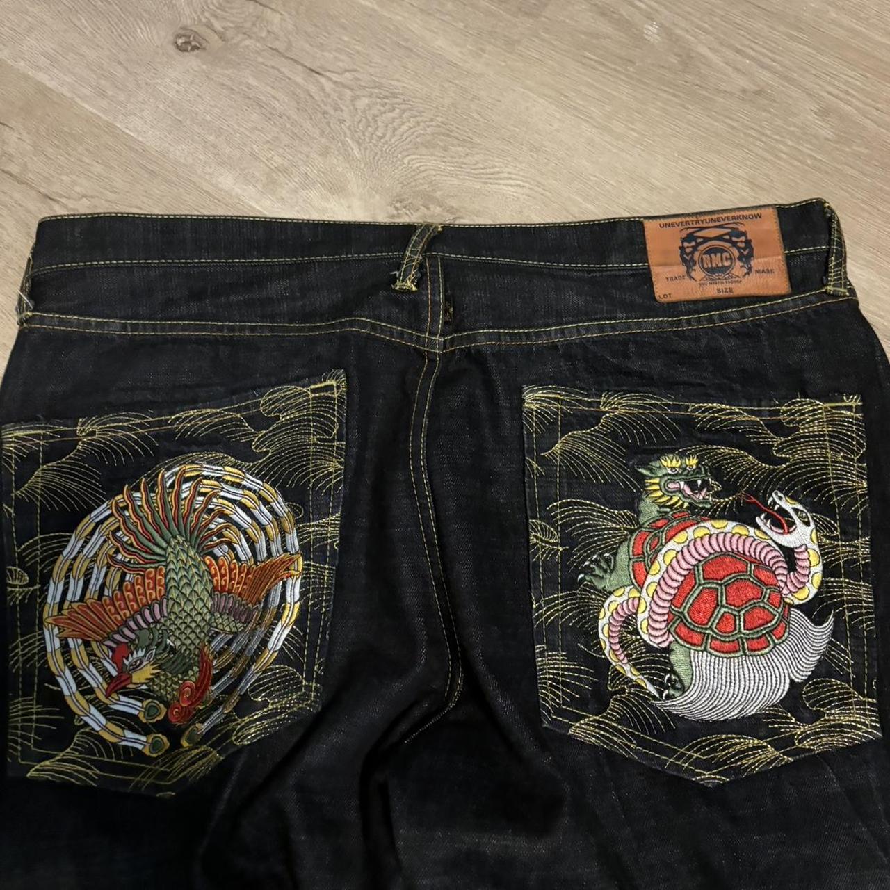 rmc baggy japanese denim 100% cotton denim size 40... - Depop