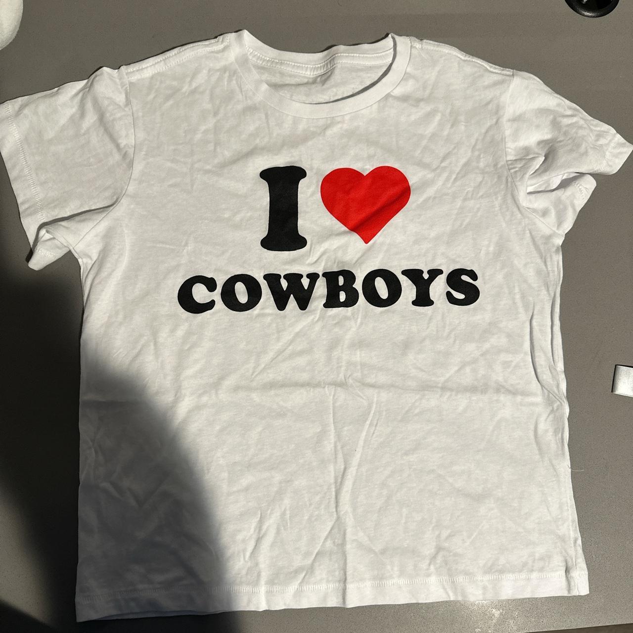 REPOP screen printed baby tee slogan "I ️ love... - Depop