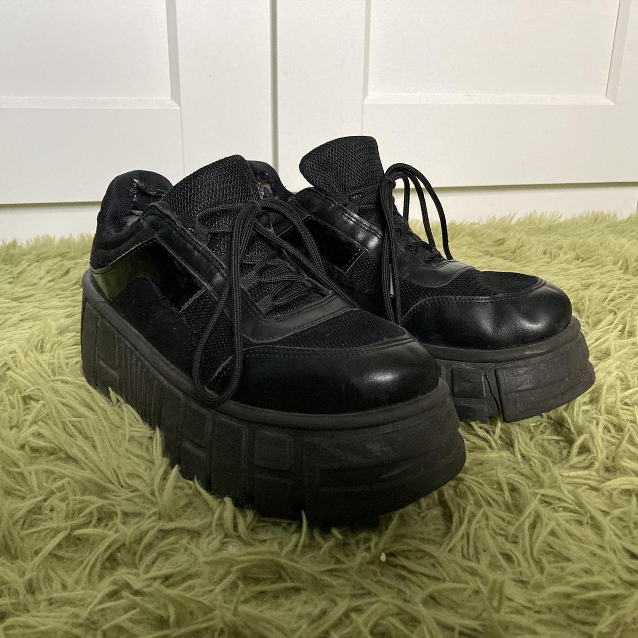 sold out asos black platform loafer style / creeper... - Depop