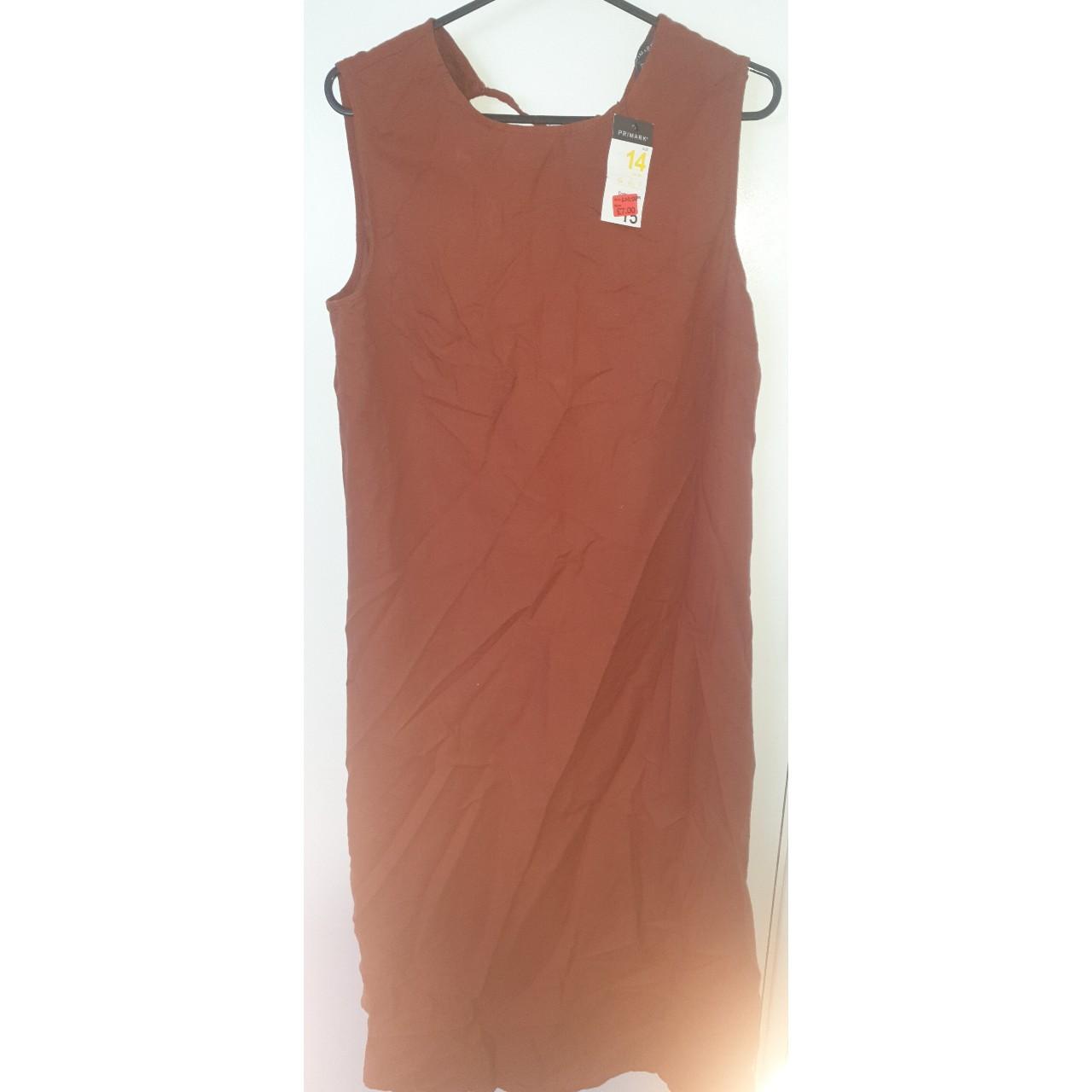 Primark orange maxi dress size 14 with back... - Depop