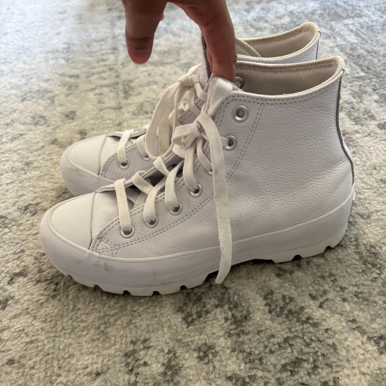 White Converse All Star trainers #ConverseAllStar... | Depop