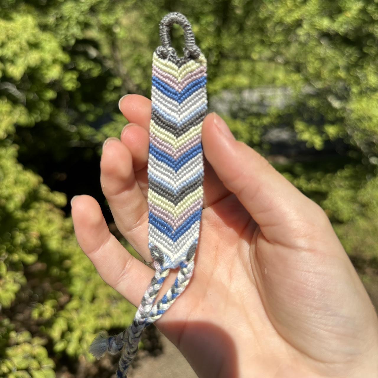 Handmade threaded chevron keychain for backpacks,... - Depop