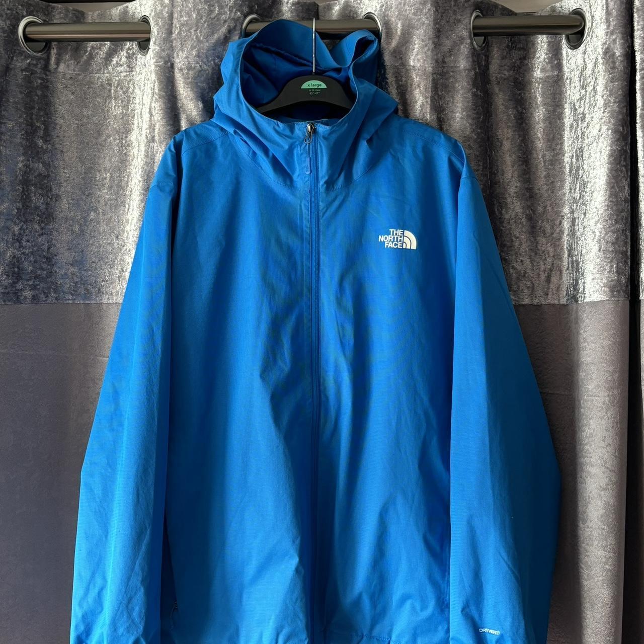 North Face Raincoat, blue, XXL, good quality - Depop