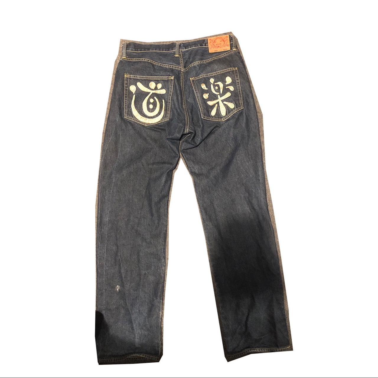 Evisu 34” Baggy Character Jeans - Beautiful... - Depop