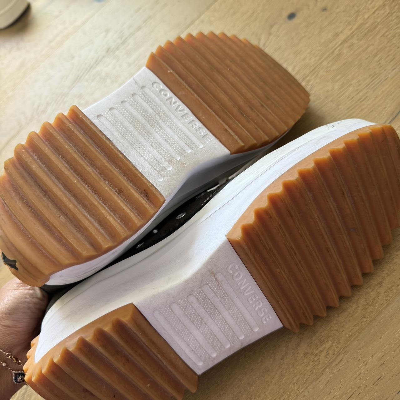 dull sage green platform converse(looks i tiny bit... - Depop