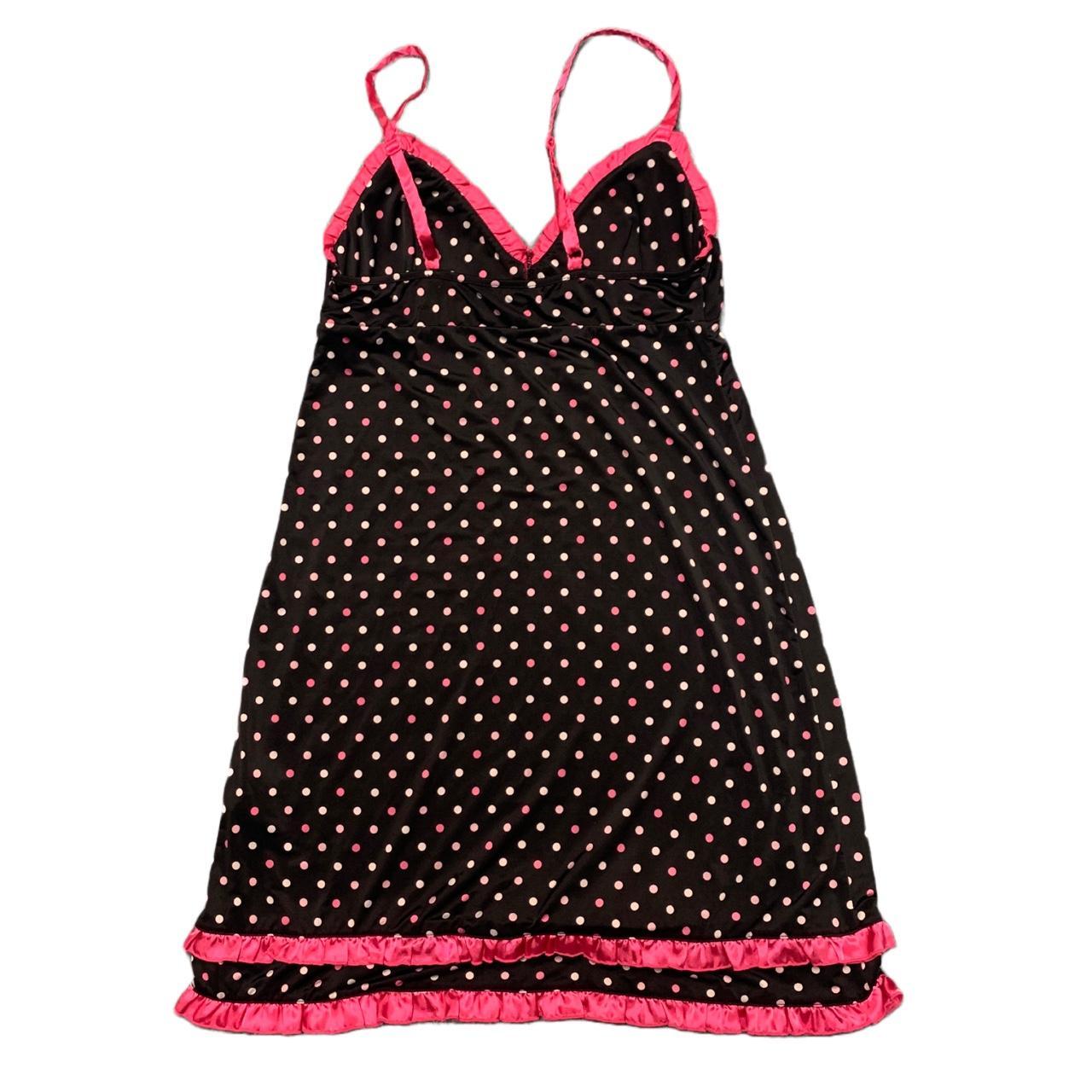 polka dot slip dress (w built in padding wheeo!)... - Depop