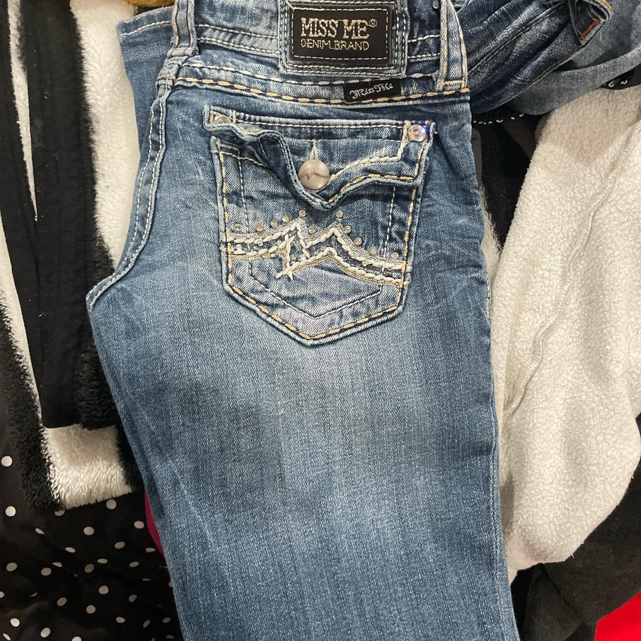 Miss me jeans with rhinestones - Depop