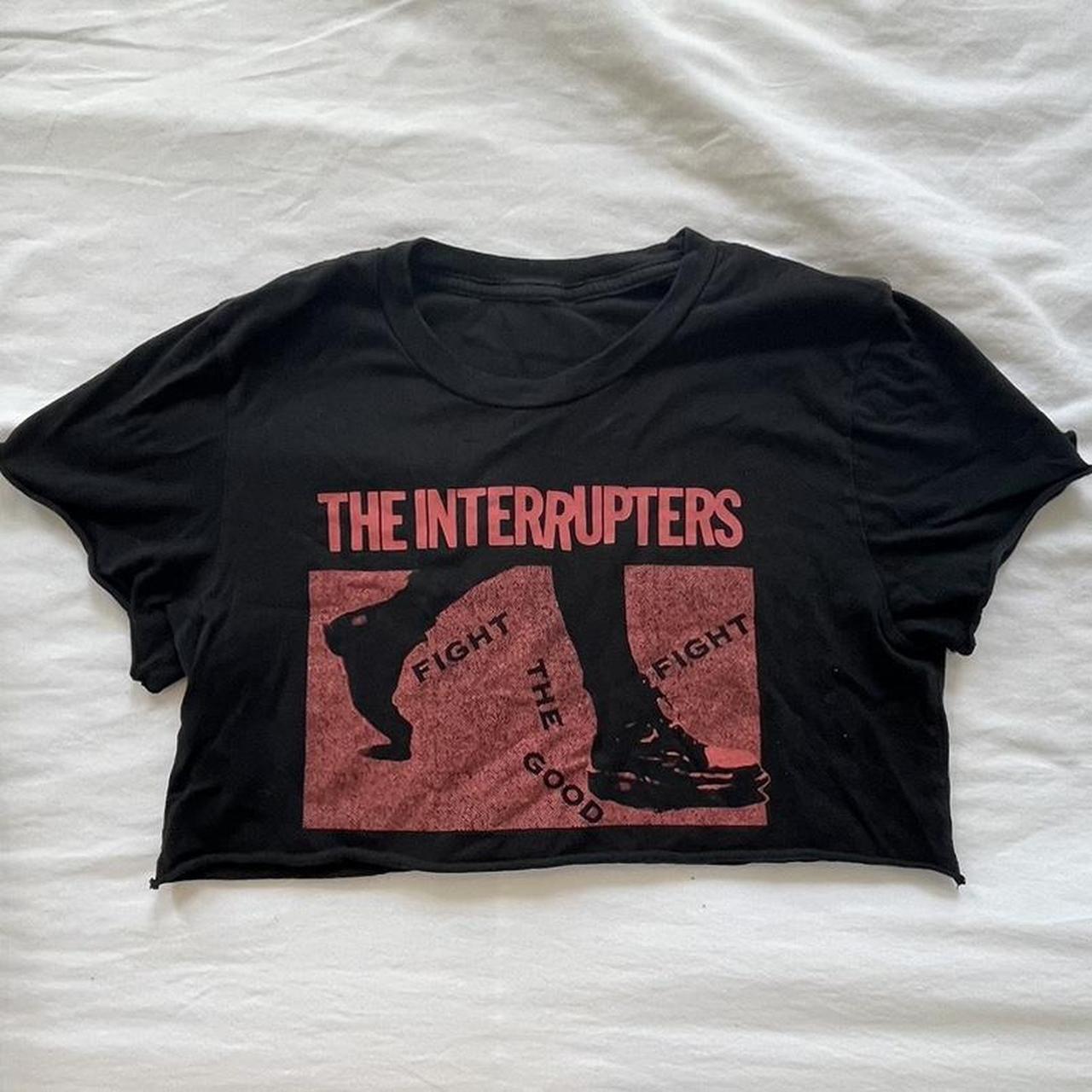 cropped rock band graphic tee good condition, cut... - Depop