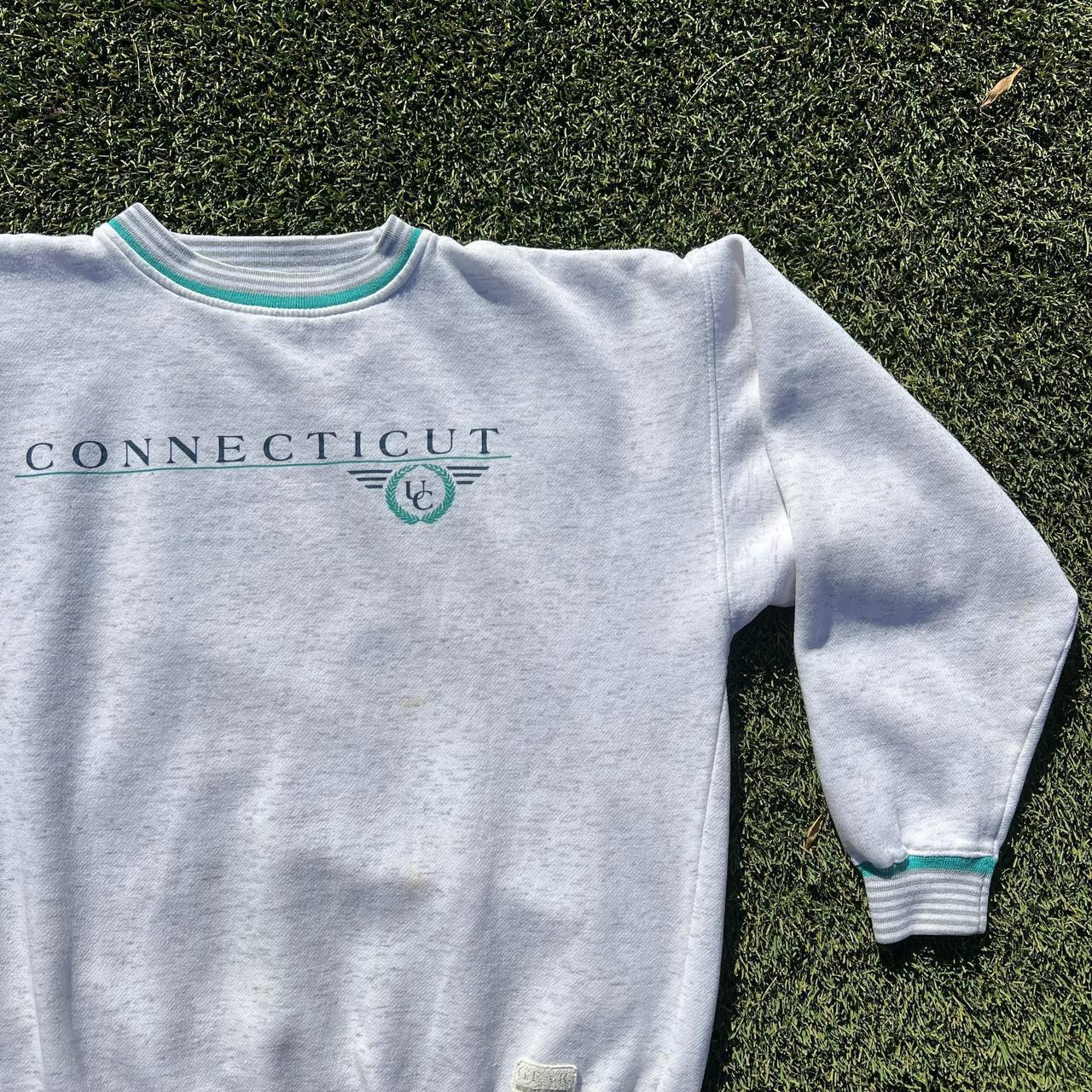Vintage 90s Connecticut Crewneck! Light stains all... - Depop