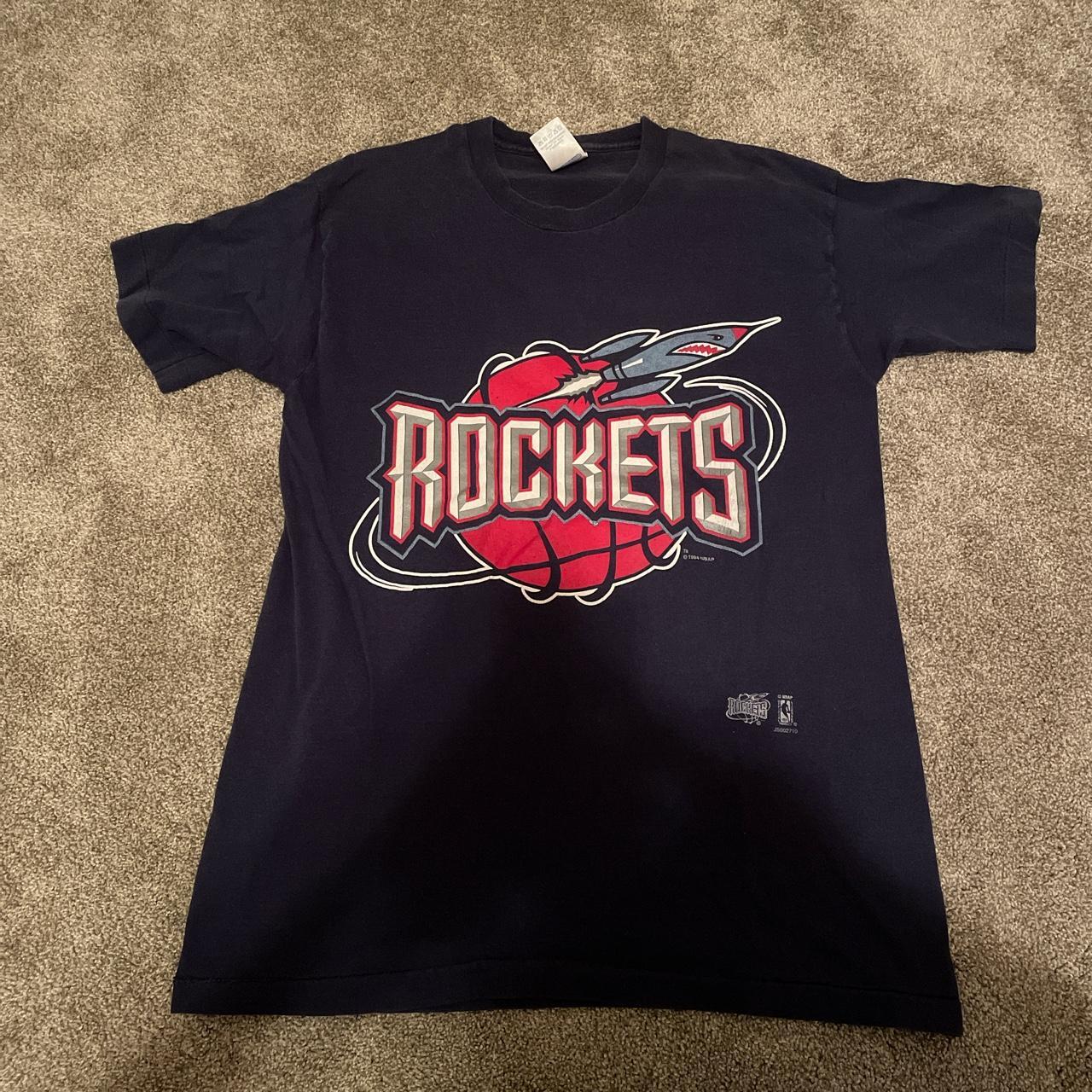Retro Houston Rockets T-Shirt - Depop