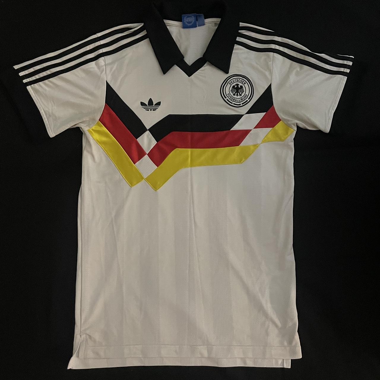 GERMANY 1990 HOME FOOTBALL SHIRT JERSEY ADIDAS... - Depop
