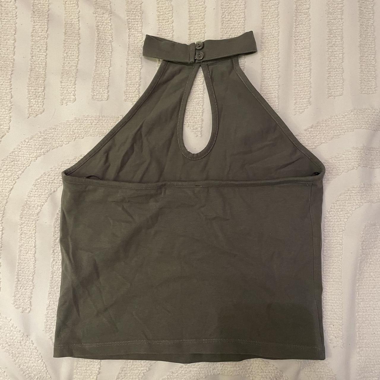 Green Halter Crop Top Miss Selfridge Khaki Halter Depop