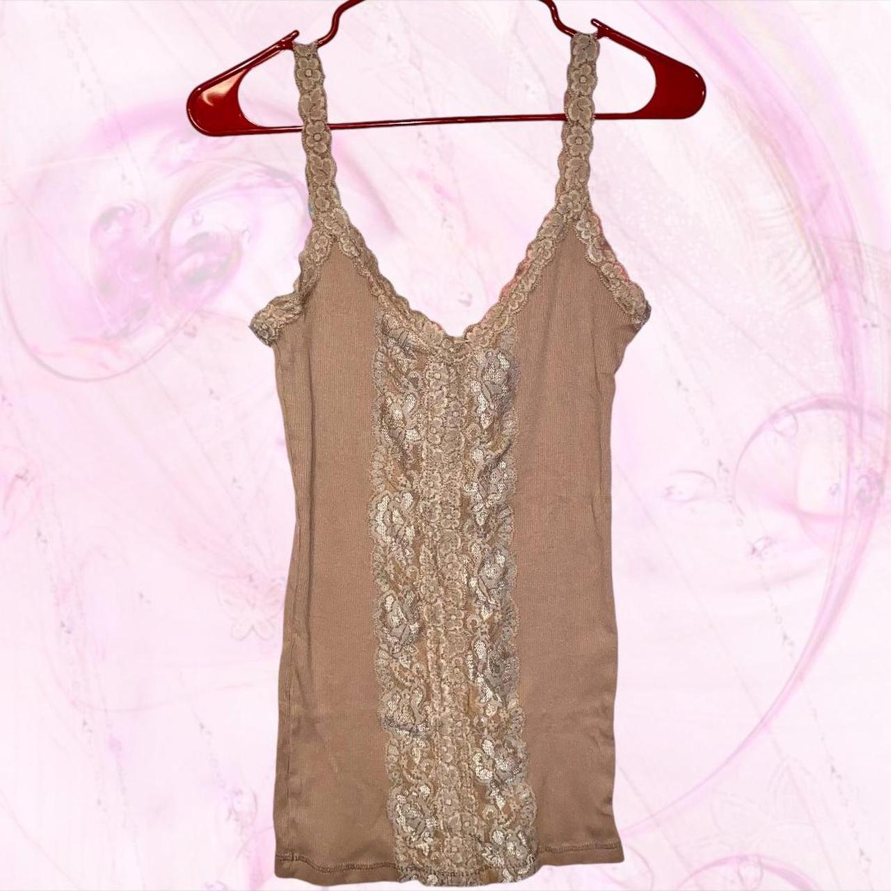 selling: brand — poof excellence brown ribbed tank... | Depop