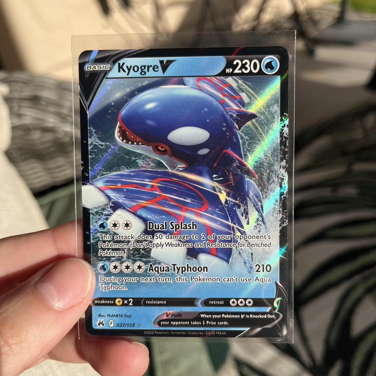 Kyogre V 037/159 Pokémon Trading Card (If you would... - Depop