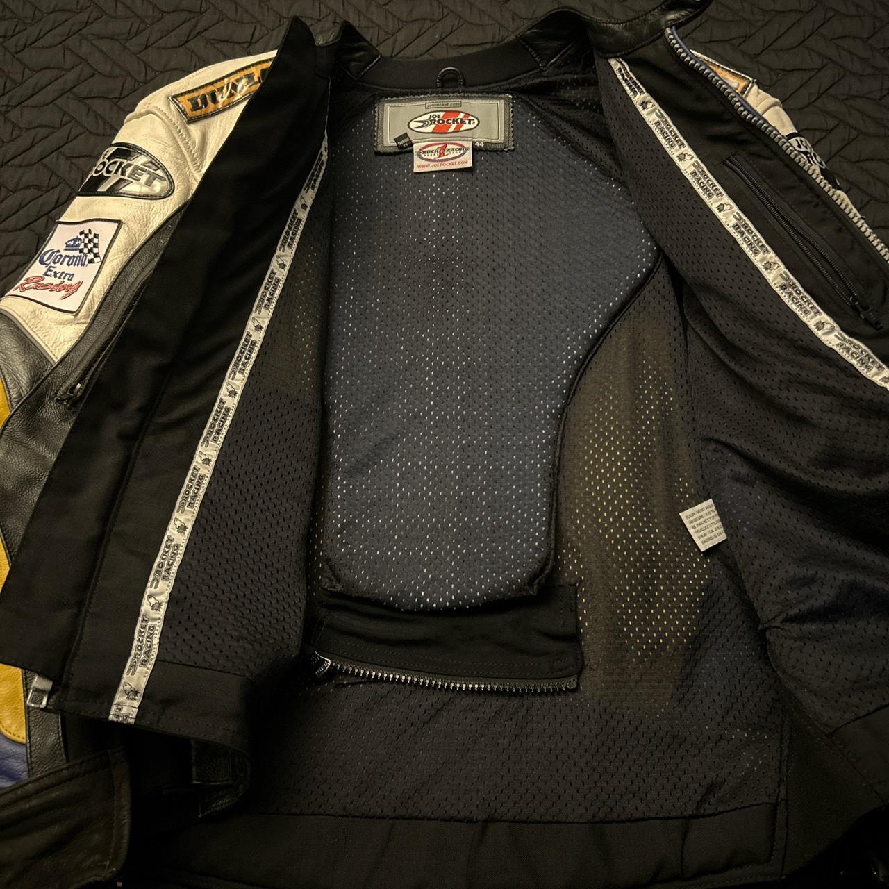 Corona racing joe rocket leather jacket 9/10 Size... | Depop