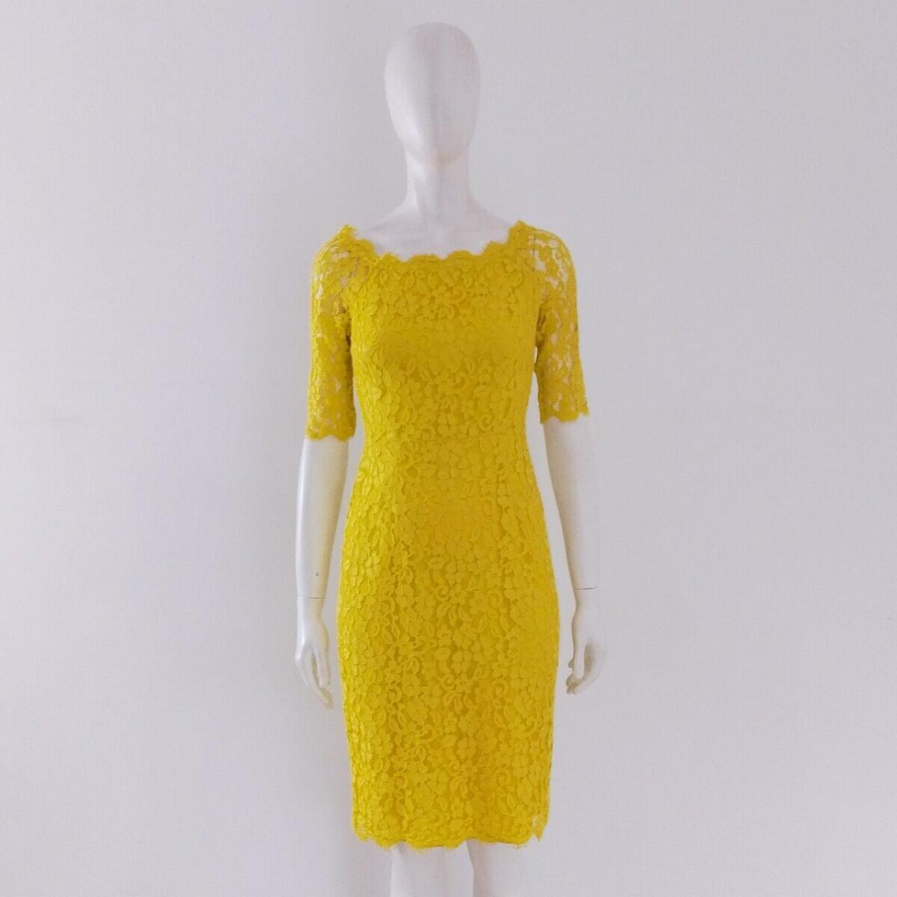 Hobbs Women's Yellow Dress | Depop