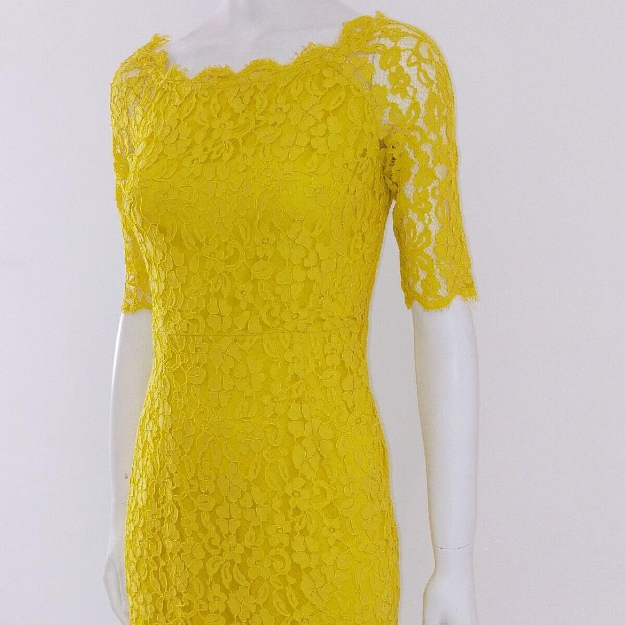 Hobbs Women's Yellow Dress | Depop