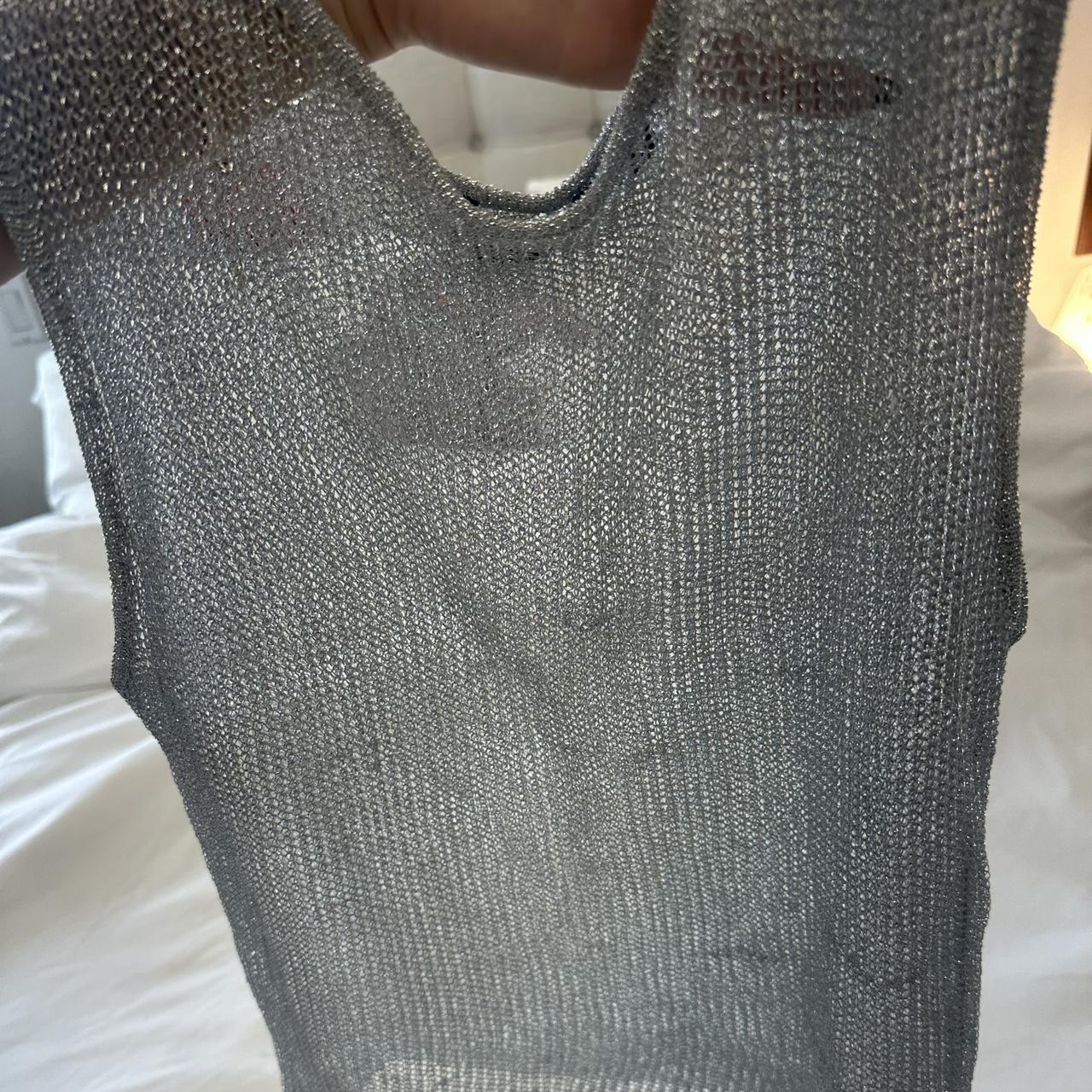 Lioness silver chain top size small. Has some small... - Depop