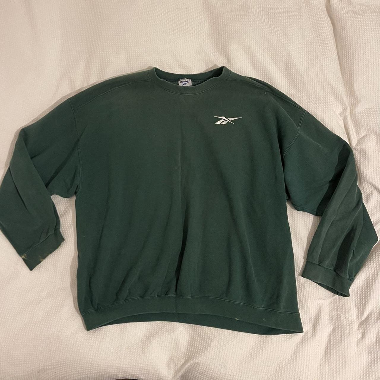 Vintage Green Reebok Sweater Size XXL, but would... - Depop