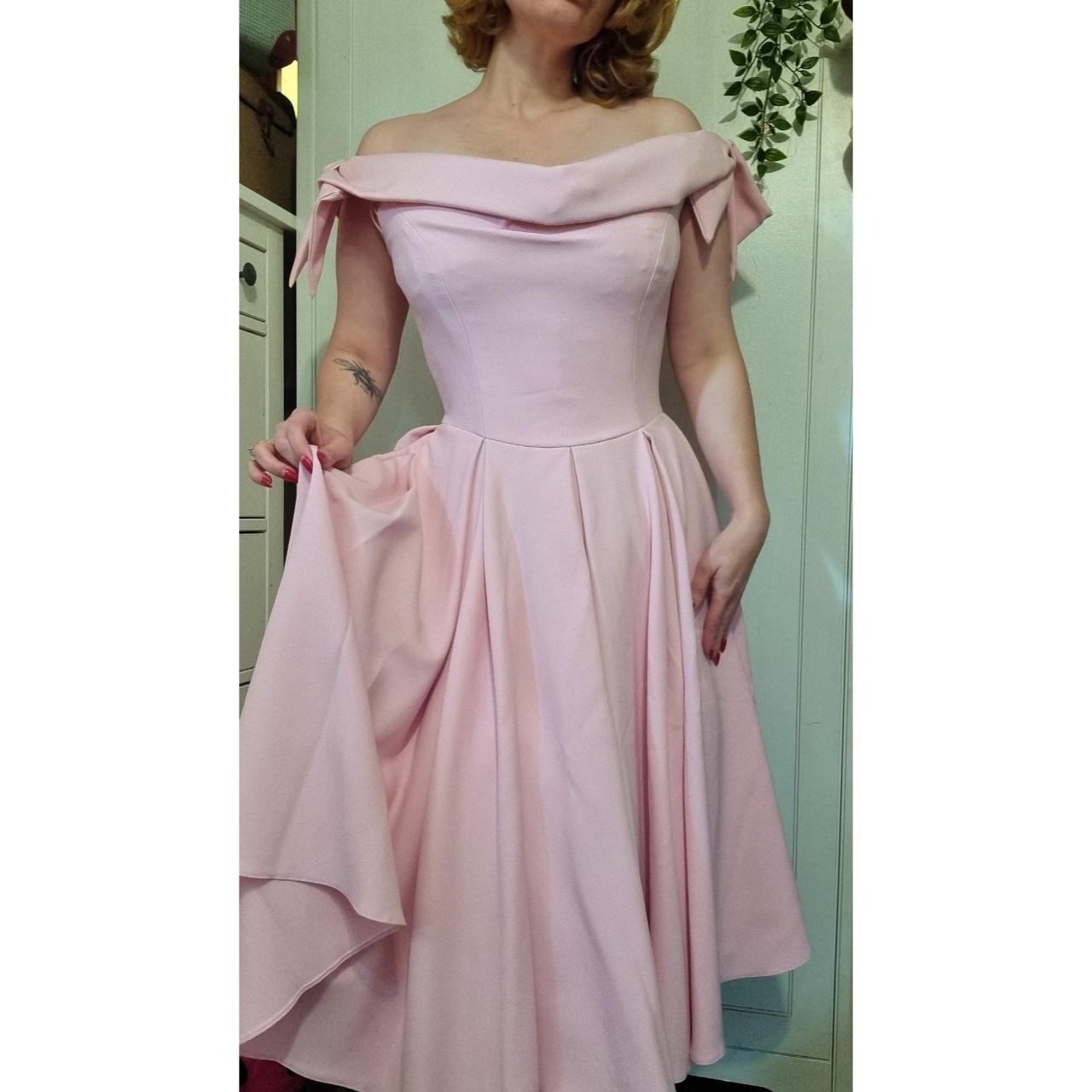 Pretty dress company tilly off the shoulder prom... - Depop