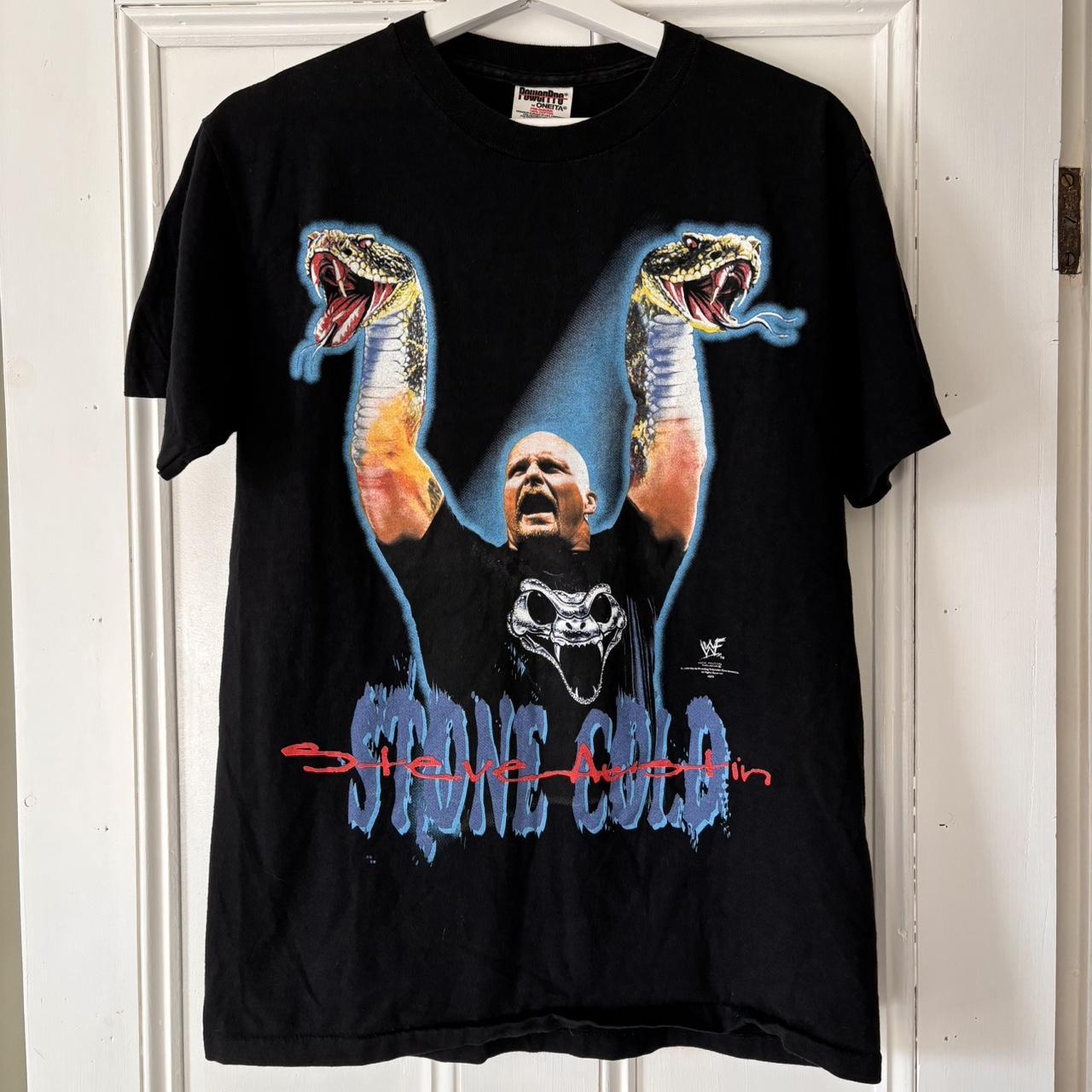 Vintage 90s WWF Stone Cold Steve Austin Shirt Size... - Depop