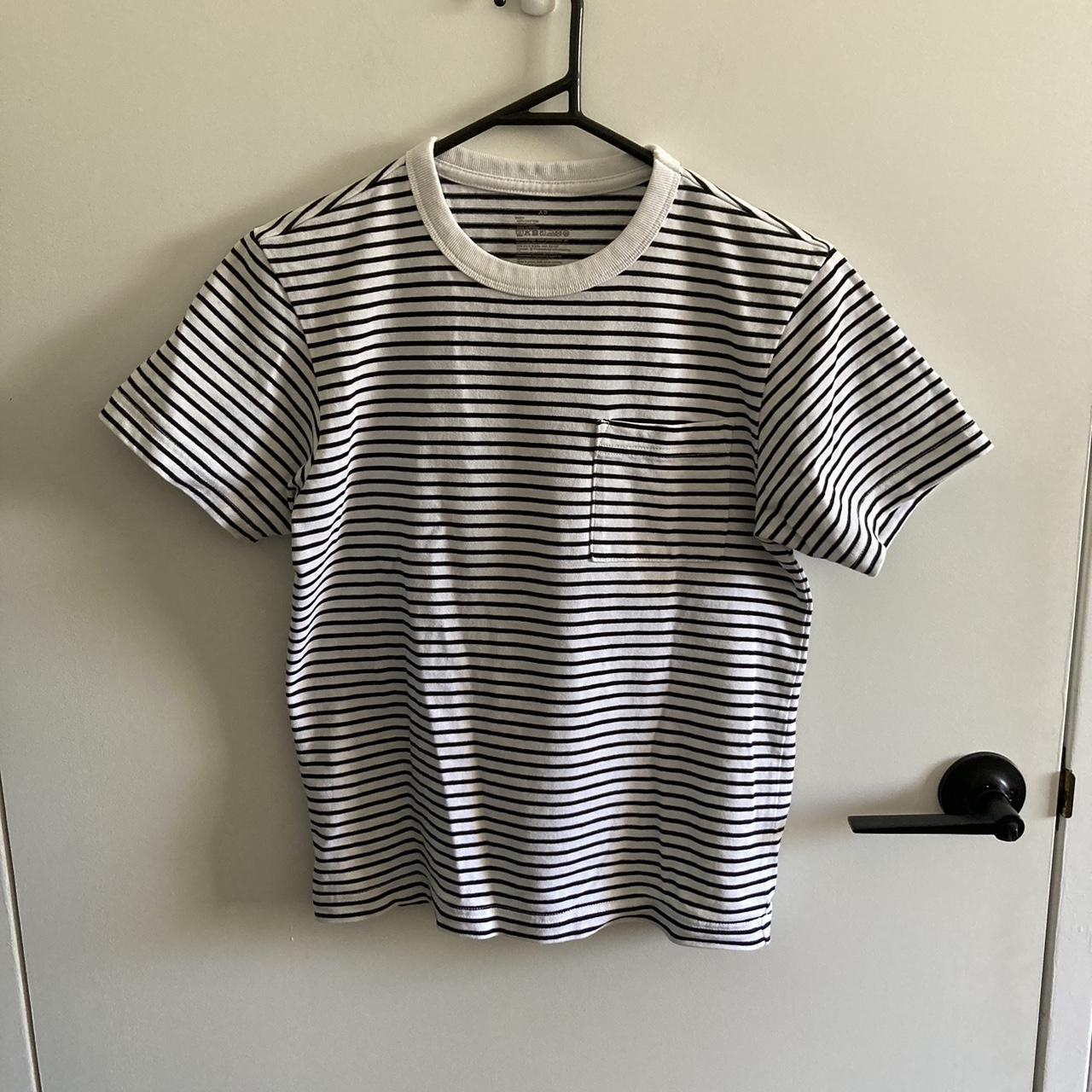 The perfect little Muji stripe tshirt Nice boxy fit... - Depop
