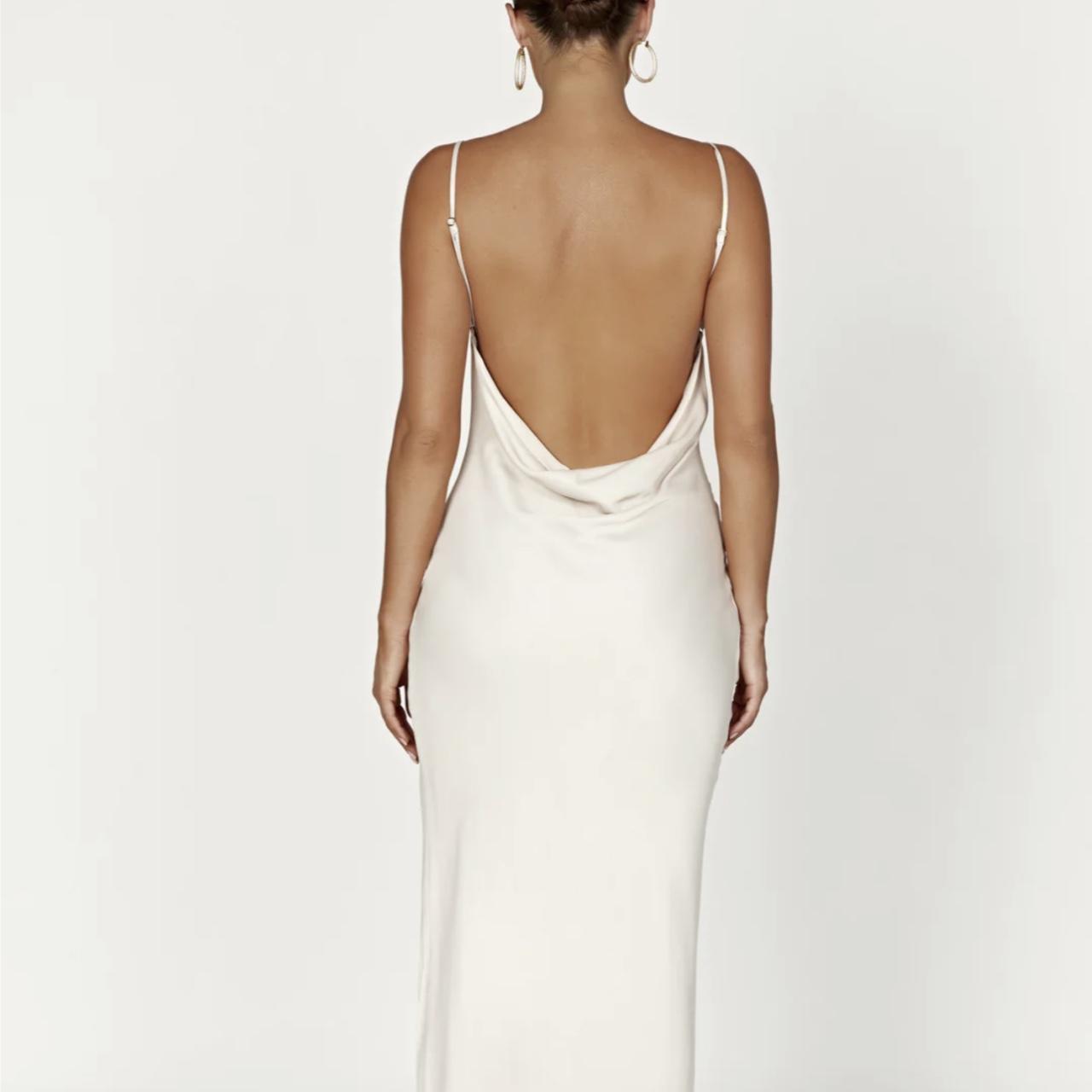 Meshki Women's Cream and White Dress | Depop