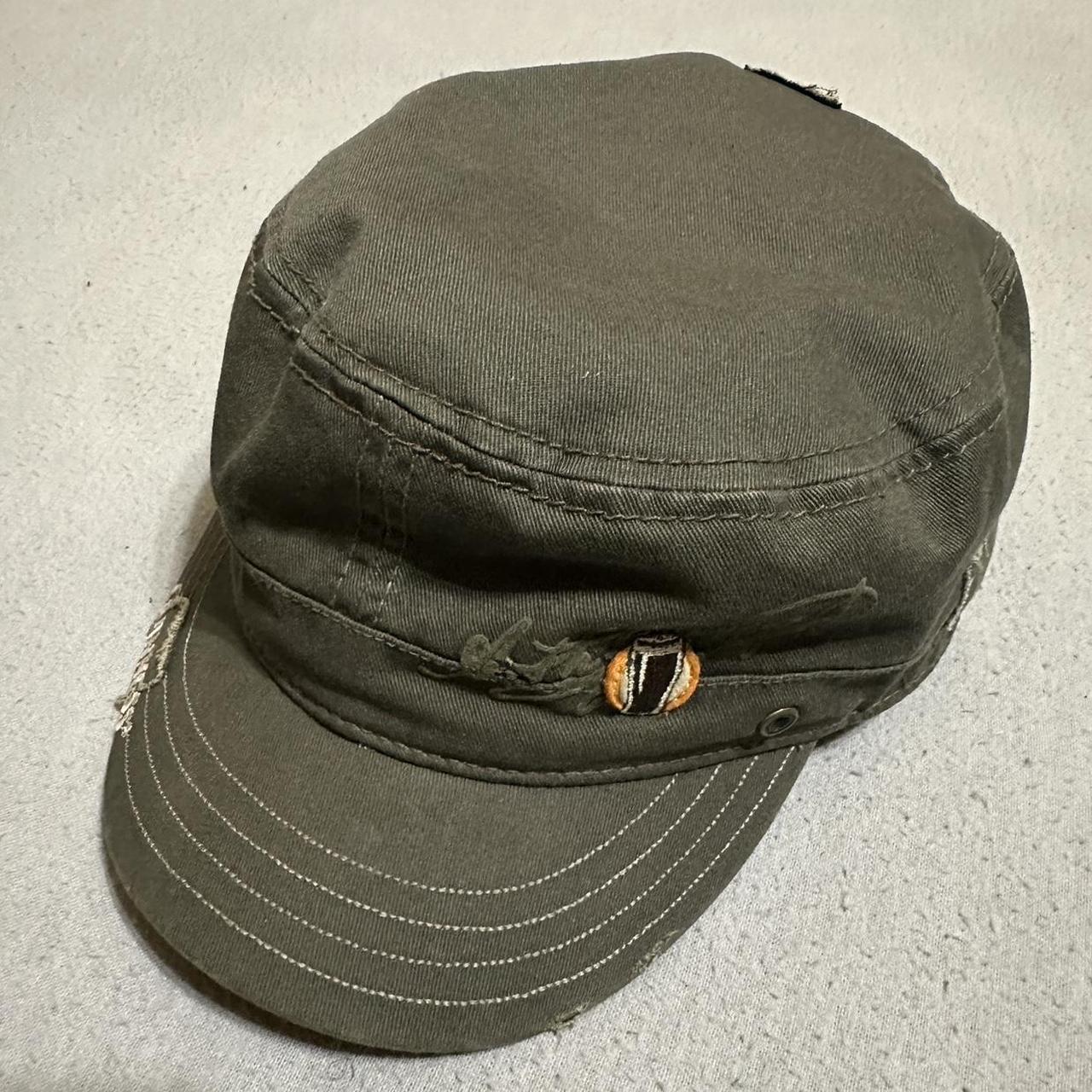 Guinness y2k olive green military cadet cap one... - Depop