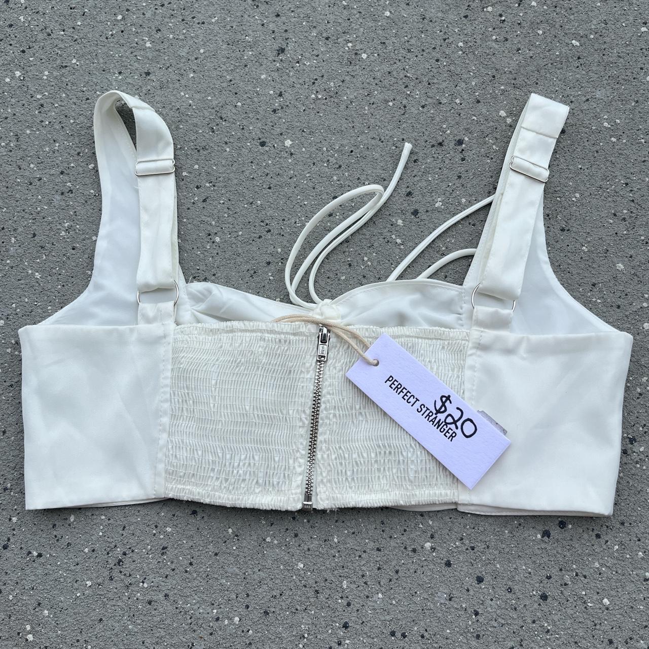 Perfect stranger satin top size women’s 8 never... - Depop