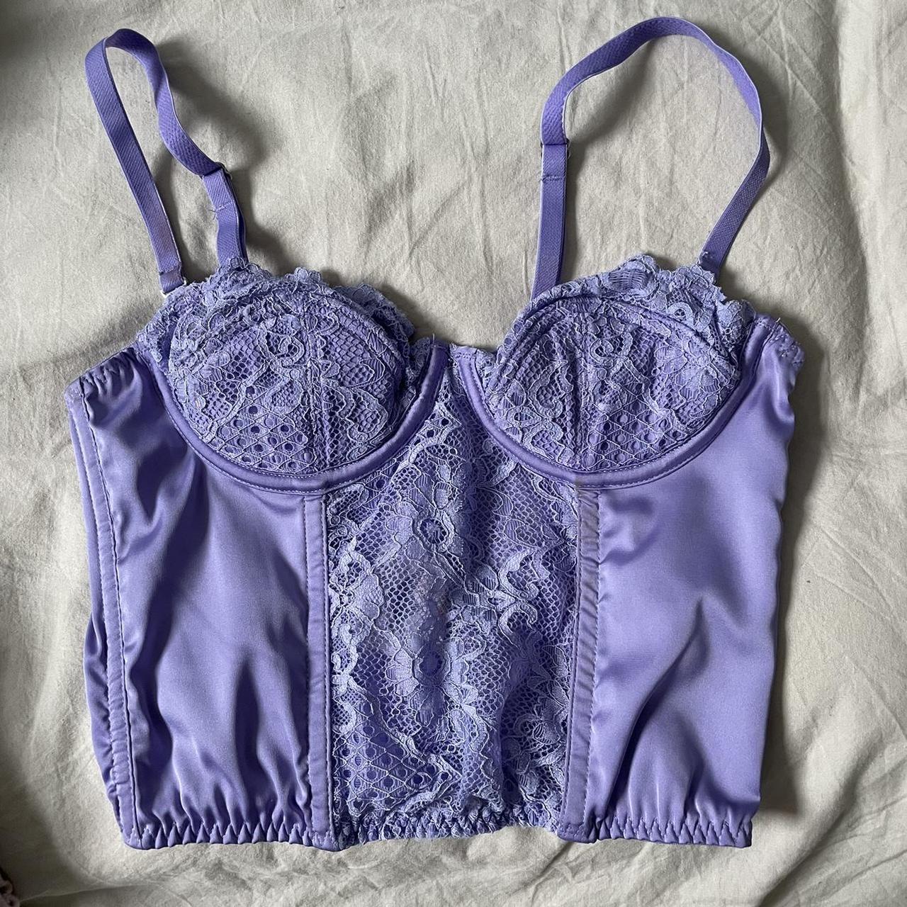 urban outfitters purple corset top. worn 5 times... - Depop