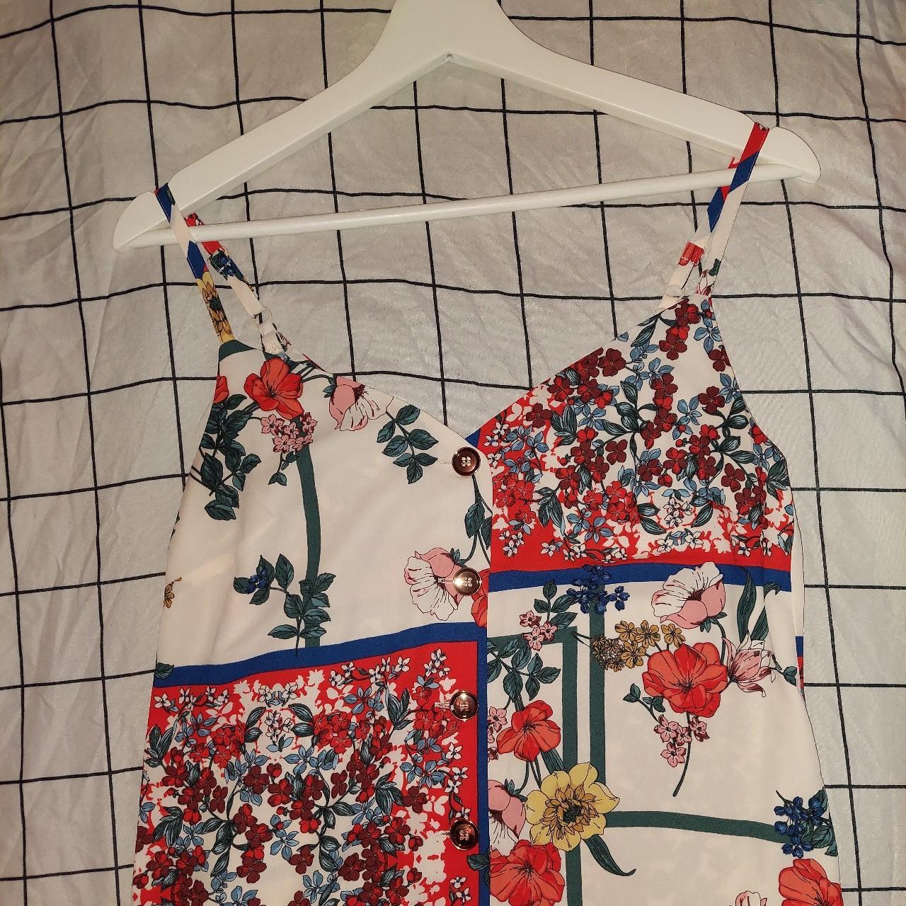SPAGHETTI STRAP TOP ♡ Pattern Spaghetti Strap... - Depop