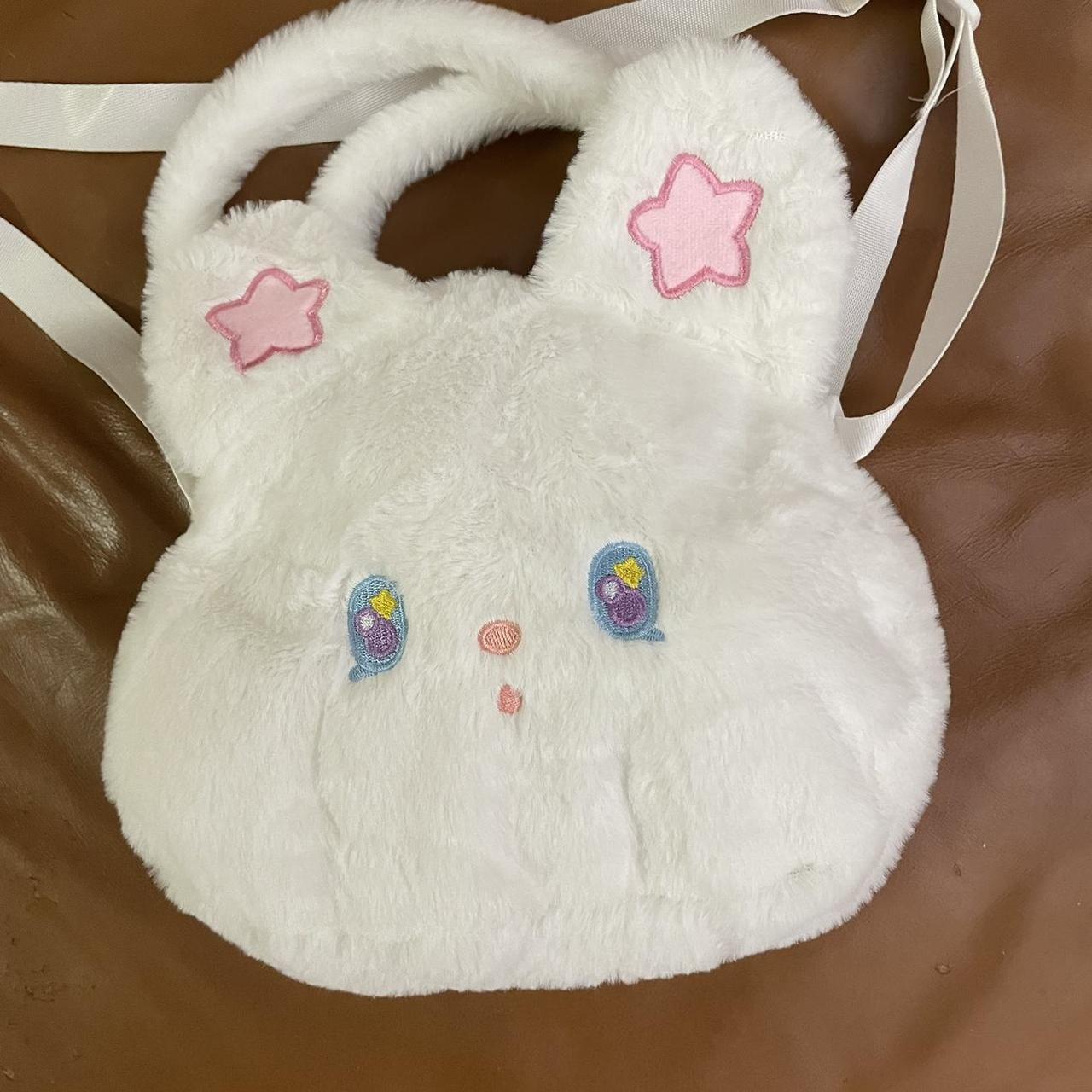 shein bunny plushie crossbody bag super cute and... - Depop