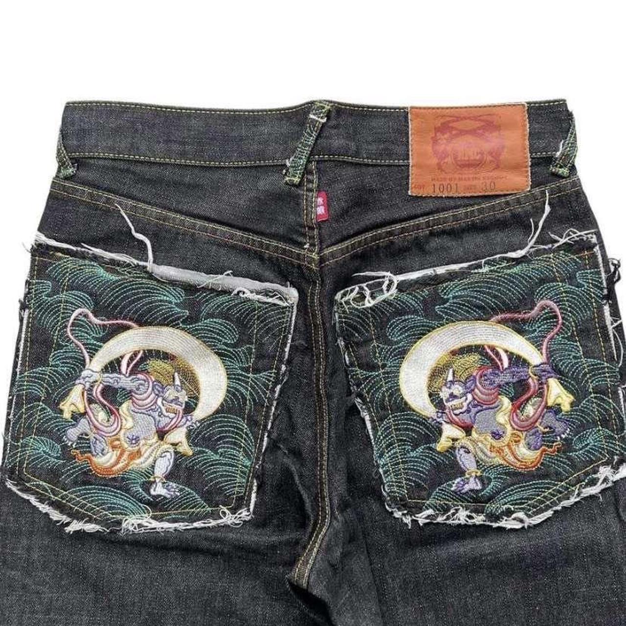 Red Monkey Company RMC Embroidered Pocket Japanese... - Depop