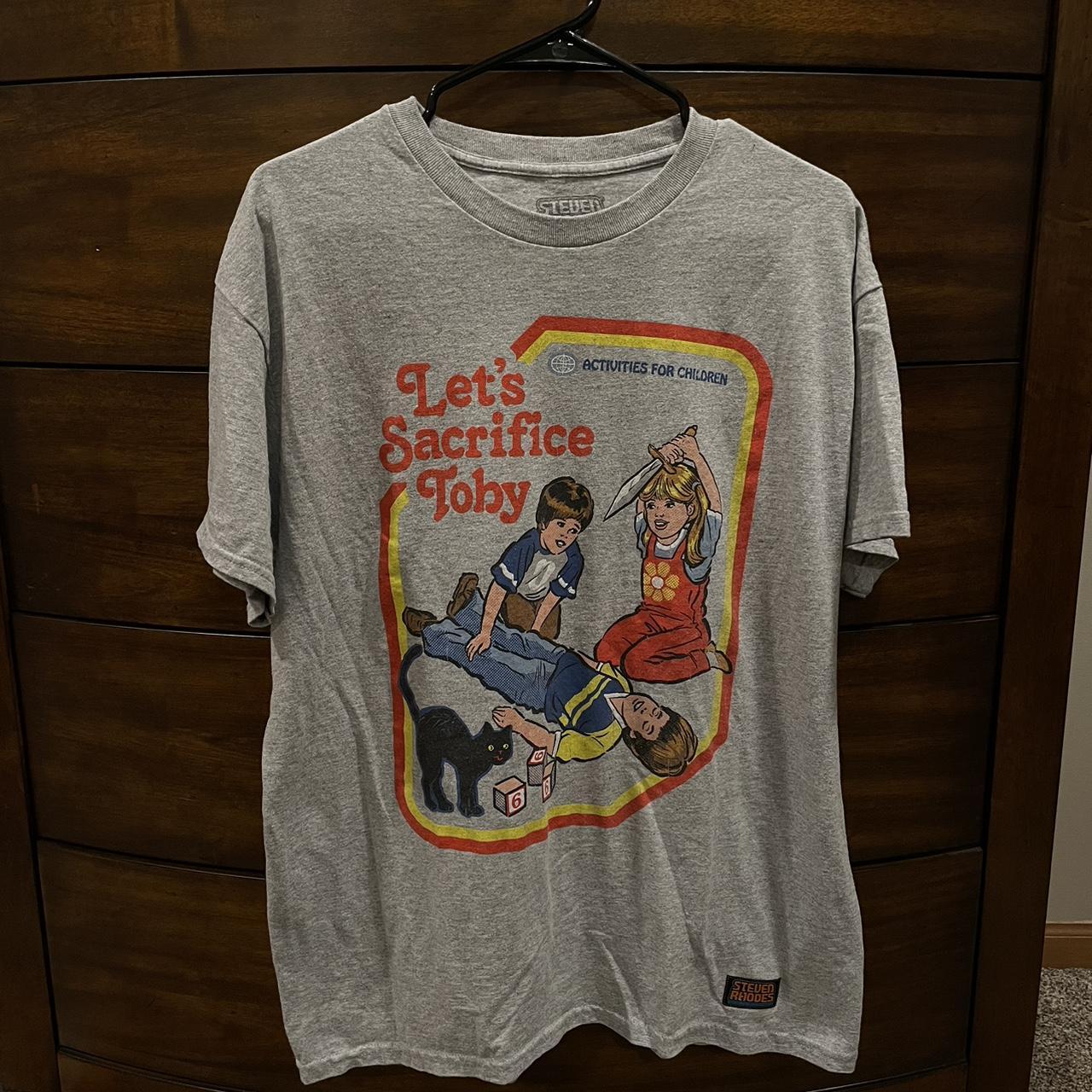 steven rhodes “let’s sacrifice toby” t-shirt. only... - Depop